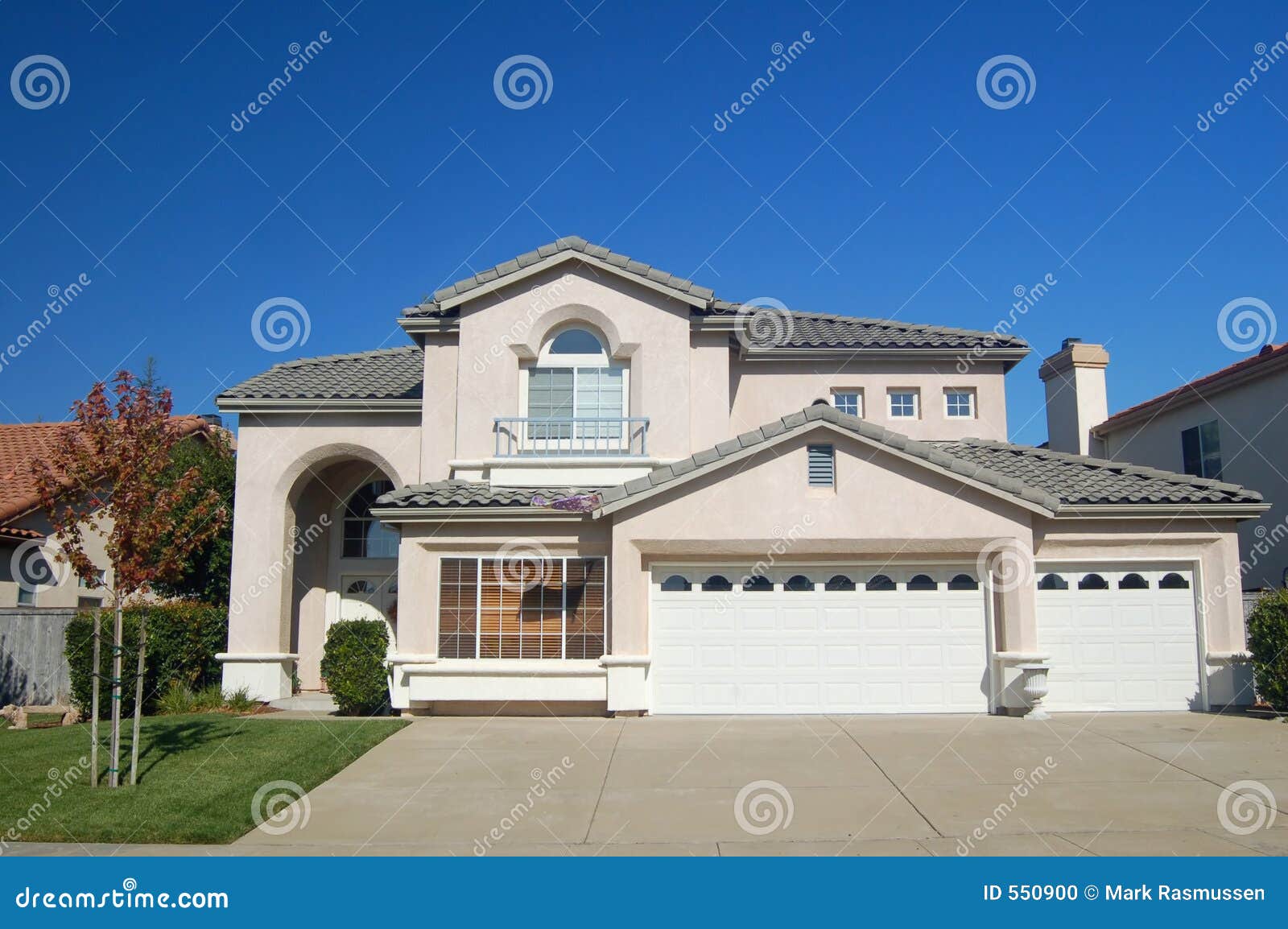 Suburban house stock photo. Image of real, tile, family - 550900