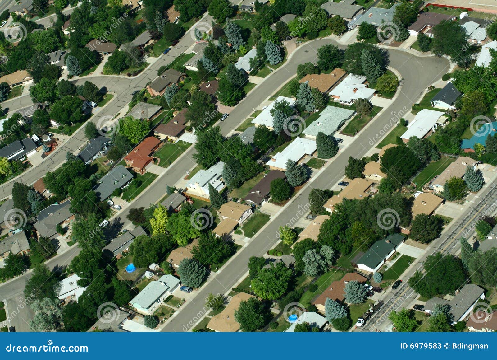 Suburban Neighborhood stock image. Image of roof, overlook - 6979583