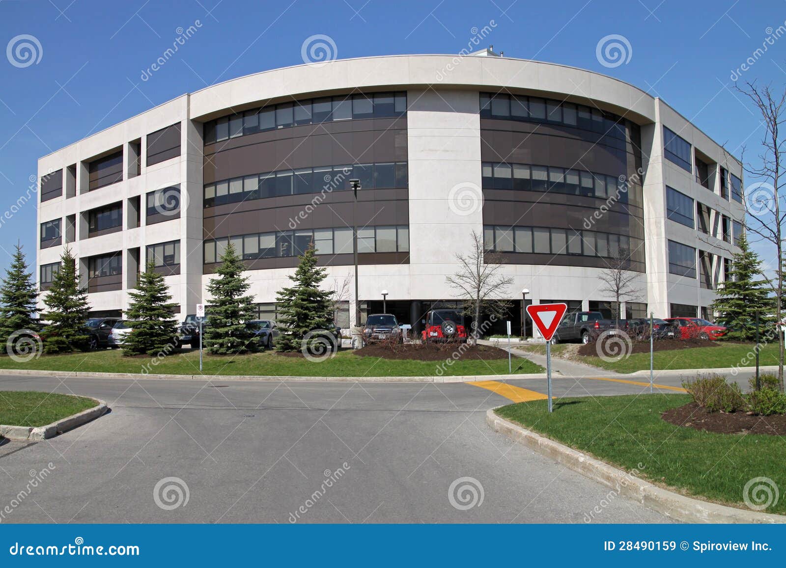Suburban office building stock image. Image of tech, architecture ...