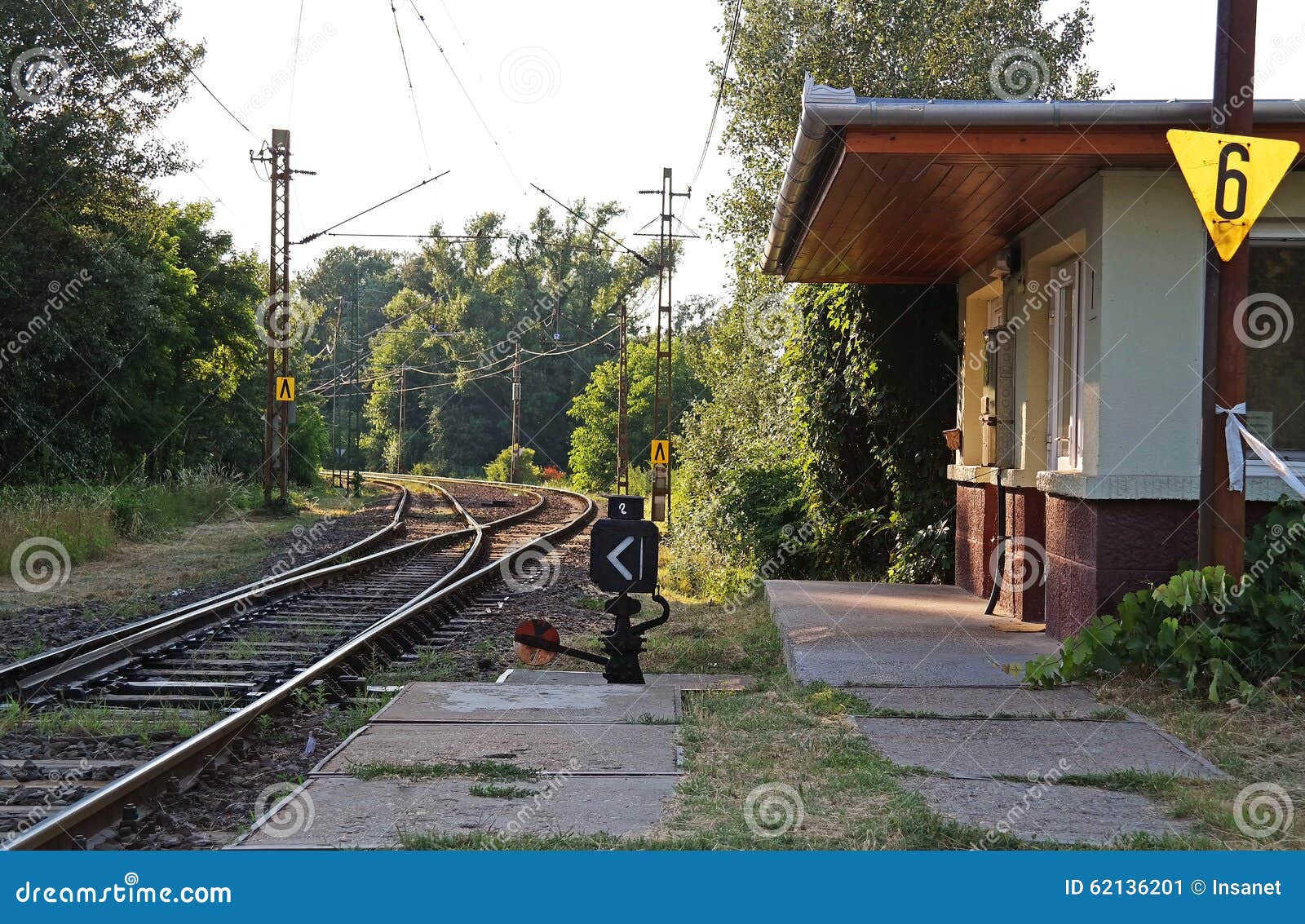Suburban railroad switch stock image. Image of travel - 62136201