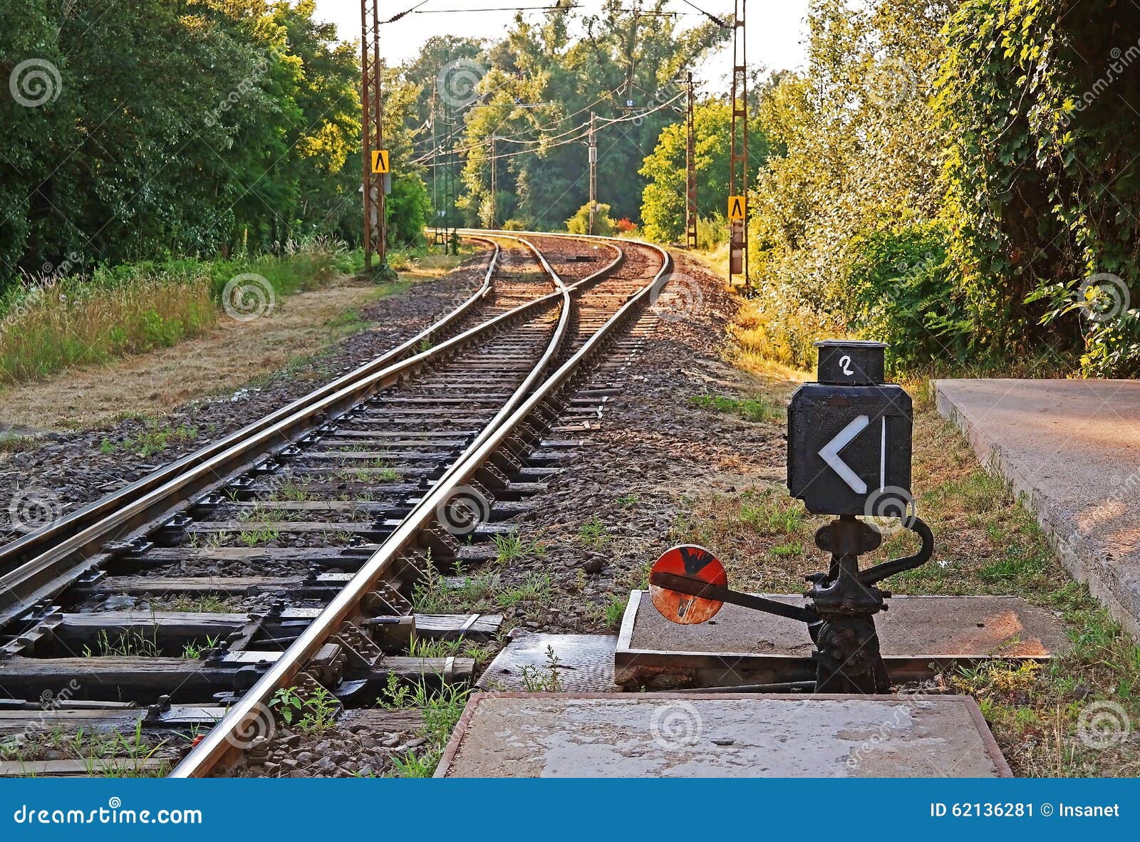 Suburban railroad switch stock image. Image of manual - 62136281