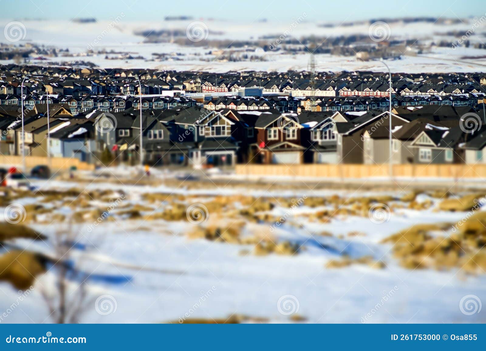 Suburban Residential Development Houses in Calgary Stock Photo - Image ...