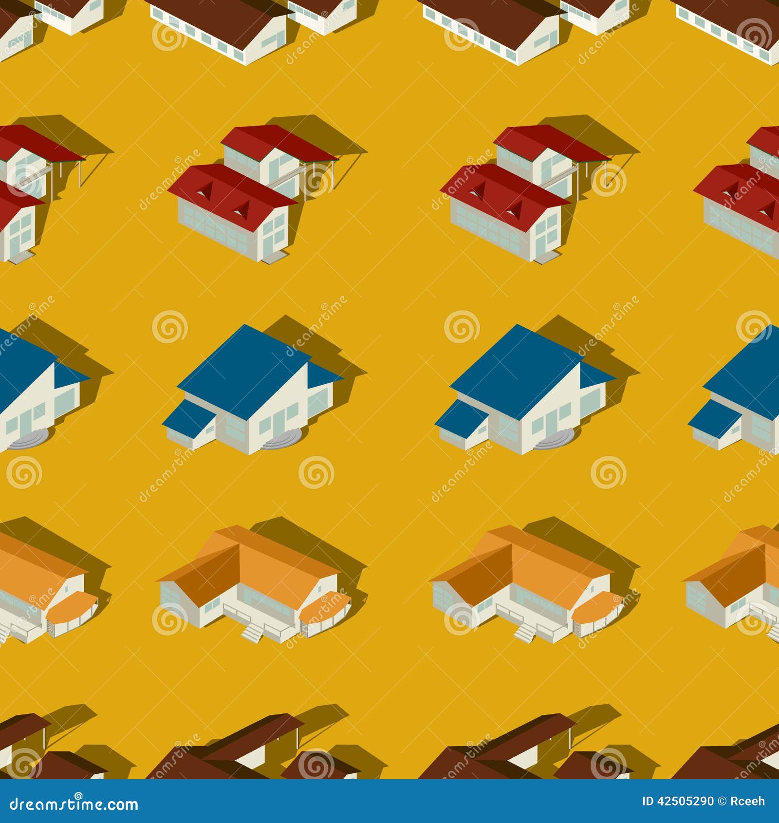 Suburban seamless pattern stock illustration. Illustration of community ...