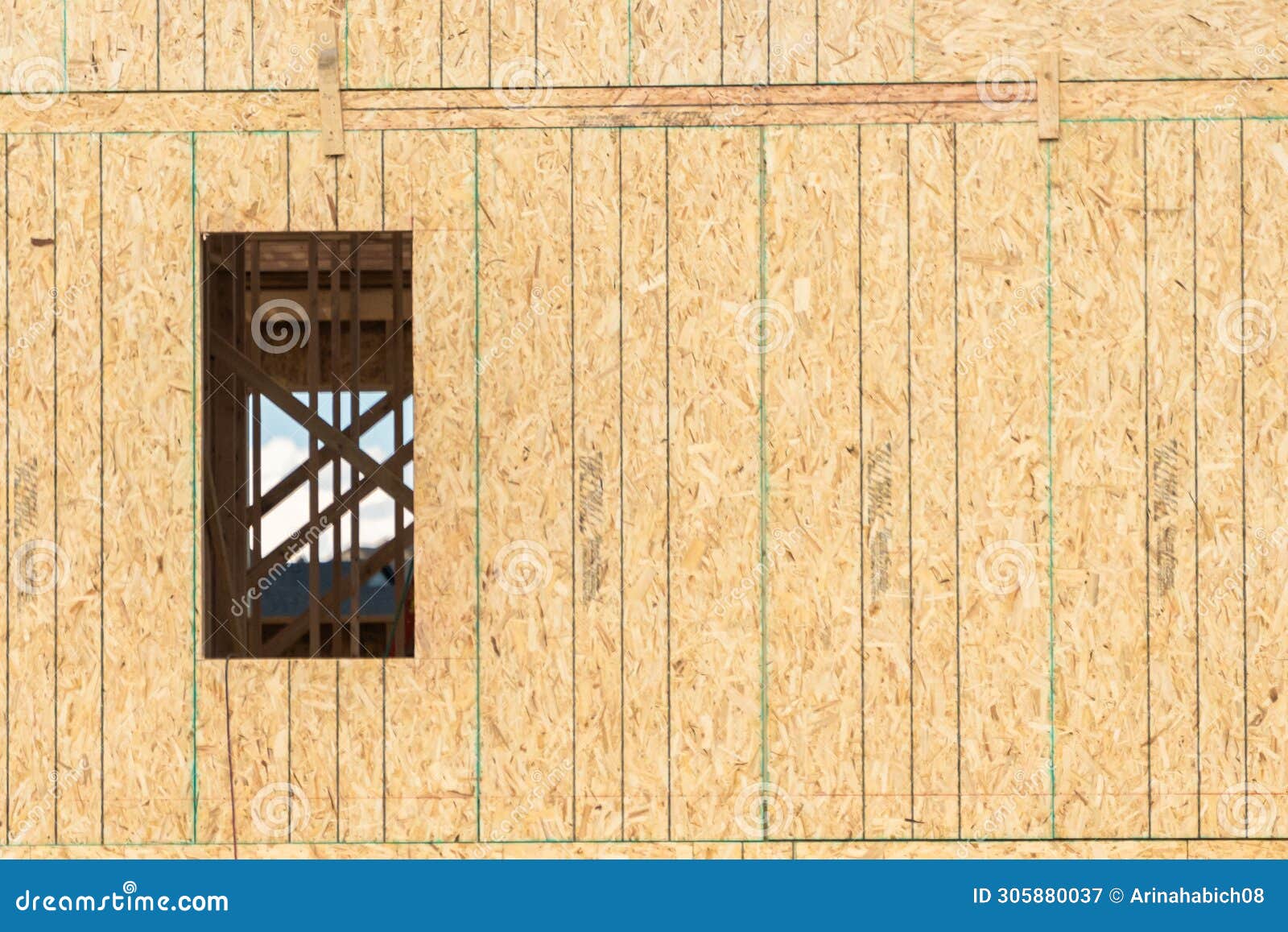 Suburban Single-Family House Construction: Framing Stage Progress Stock ...