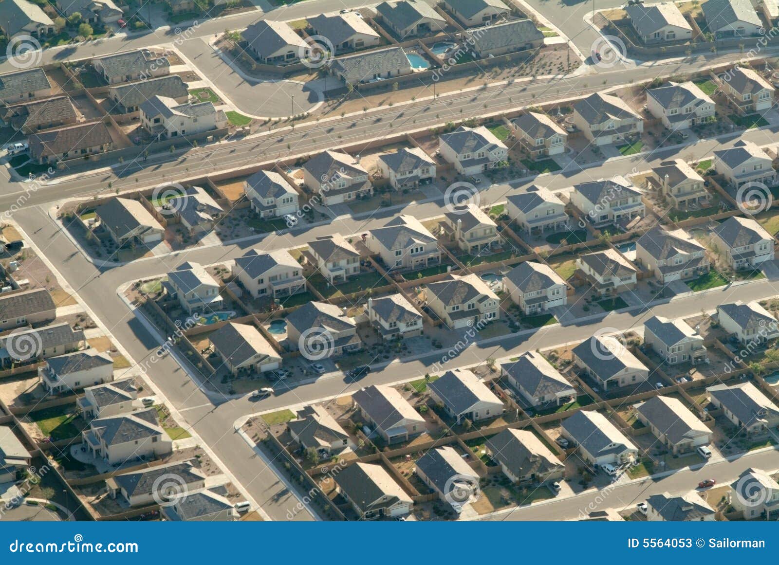 Suburban sprawl stock image. Image of suburban, construction - 5564053