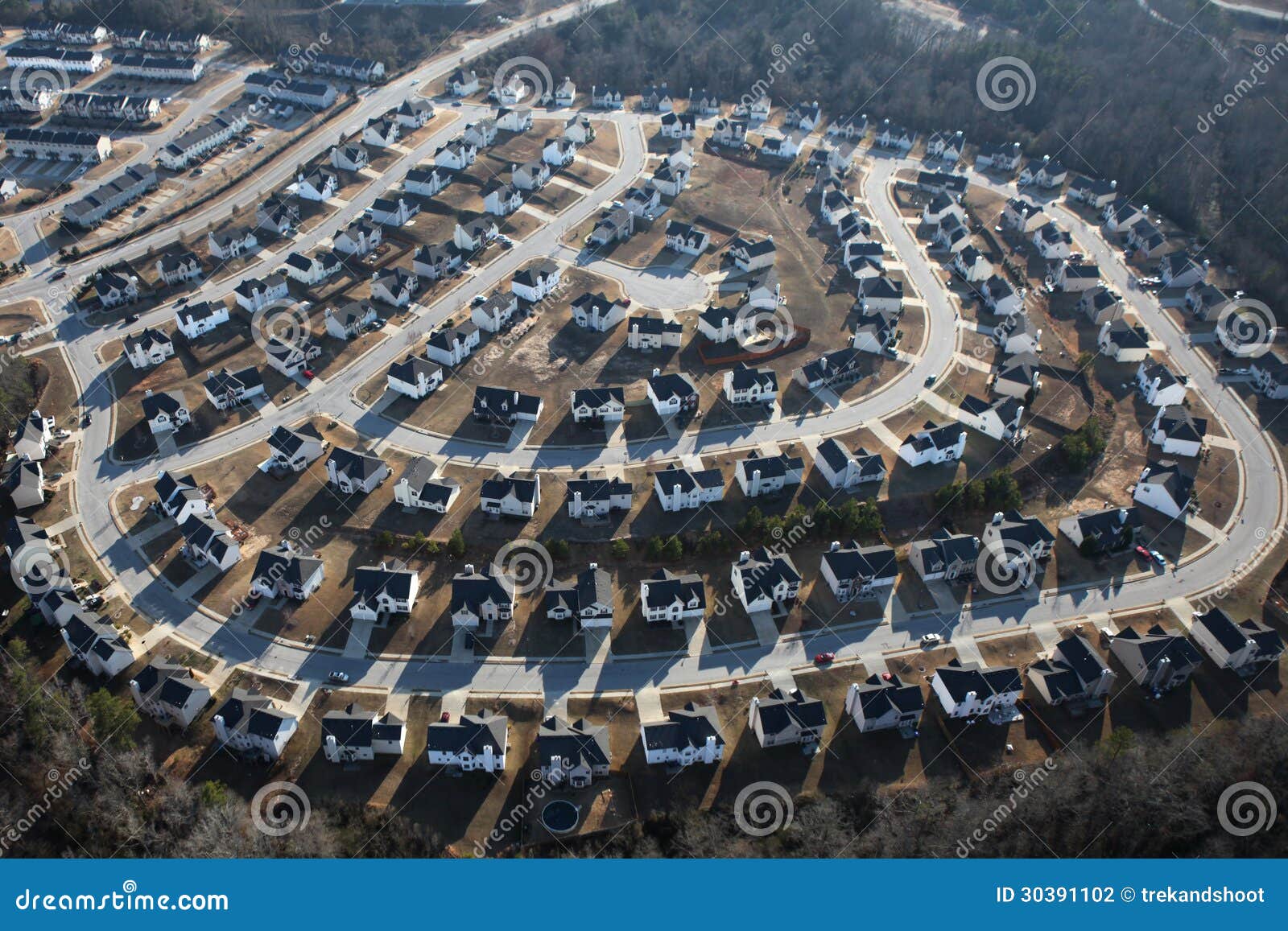 Suburban Sprawl stock photo. Image of clean, community - 30391102