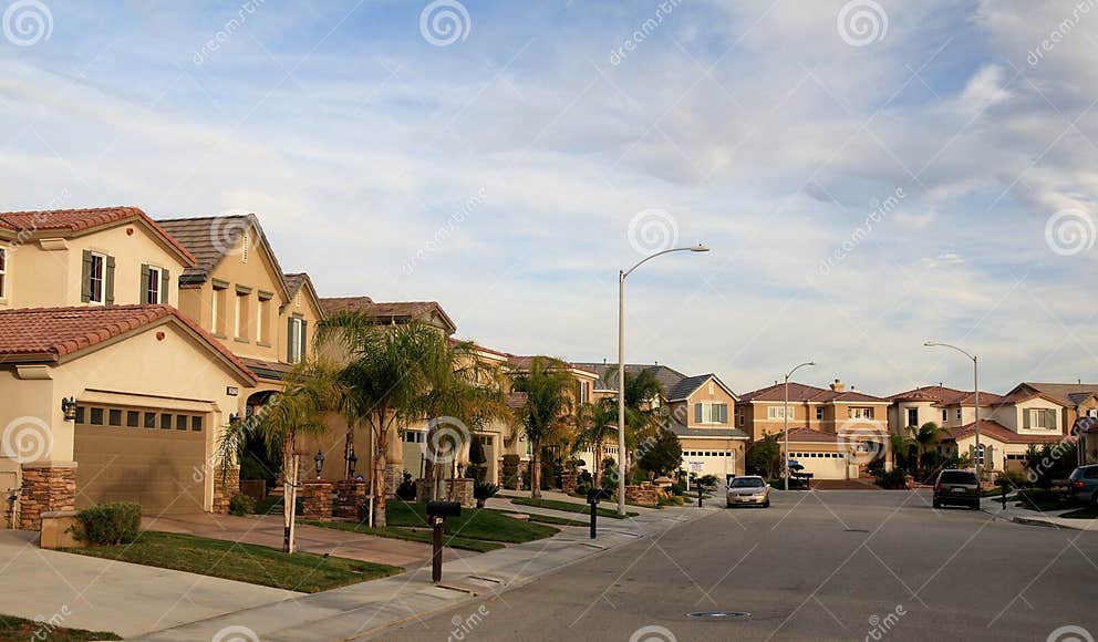 Suburban Street stock image. Image of housing, house - 12468361