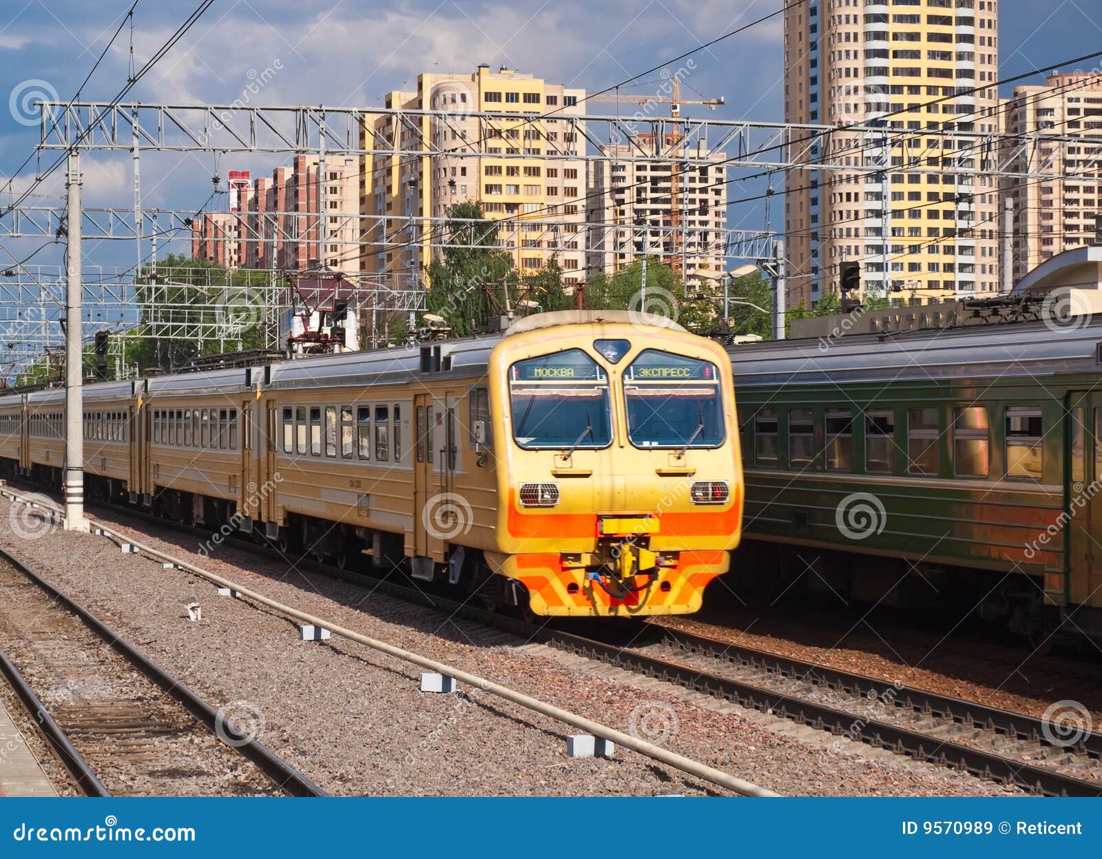 Suburban Train stock image. Image of speed, journey, outdoors - 9570989