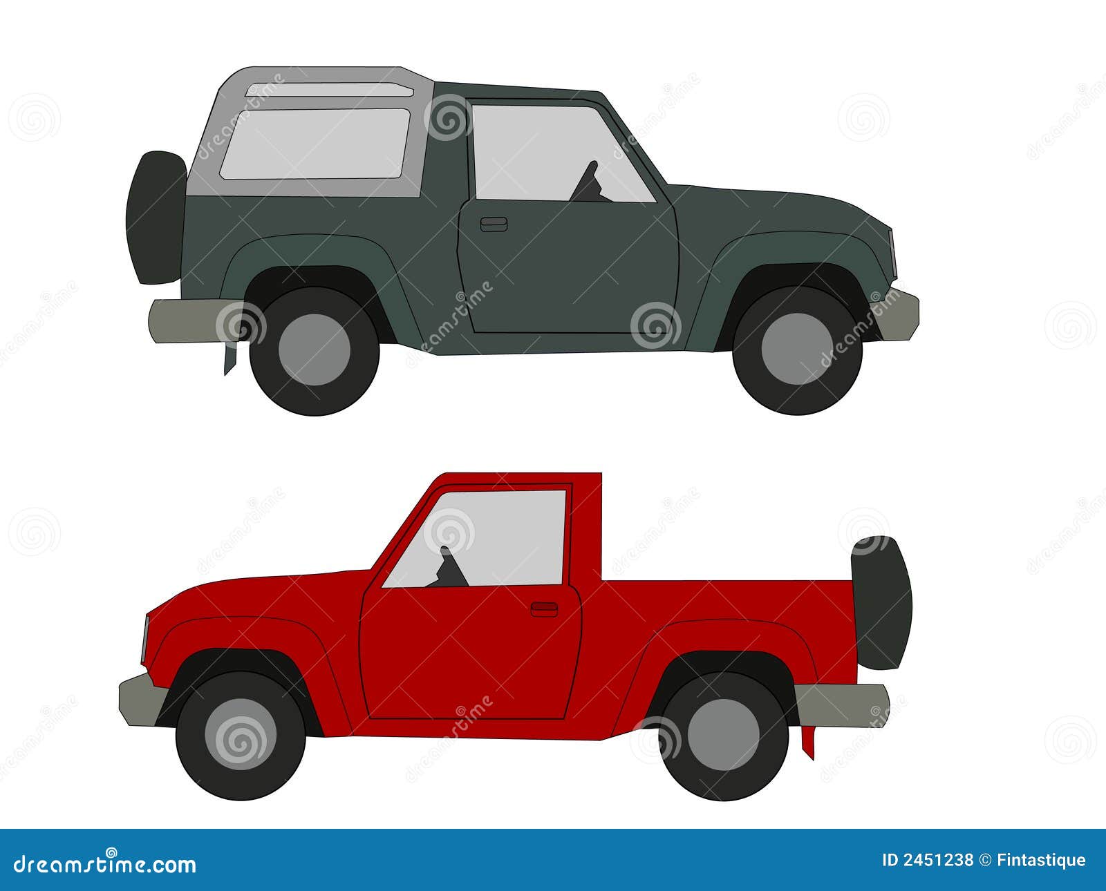 Suburban Utility Vehicles Vector Illustration | CartoonDealer.com #2451238