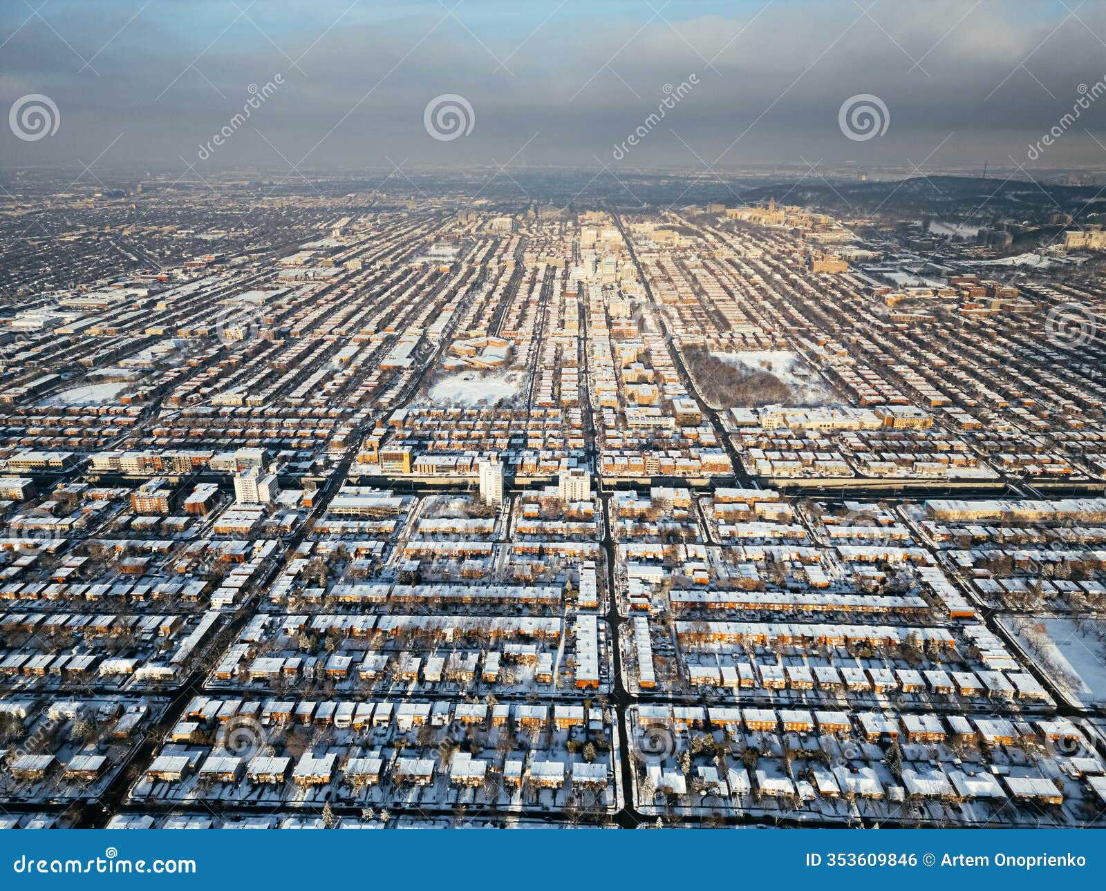Suburban Winter in Montreal, Quebec, Canada. Stock Photo - Image of ...