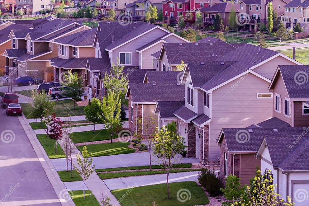 Suburbia stock image. Image of suburbs, america, lawn - 42102049