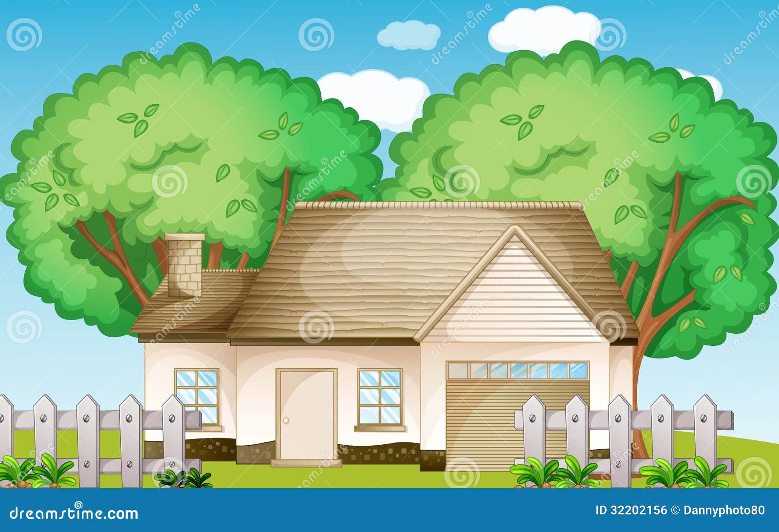 Suburbia stock vector. Illustration of clouds, empty - 32202156