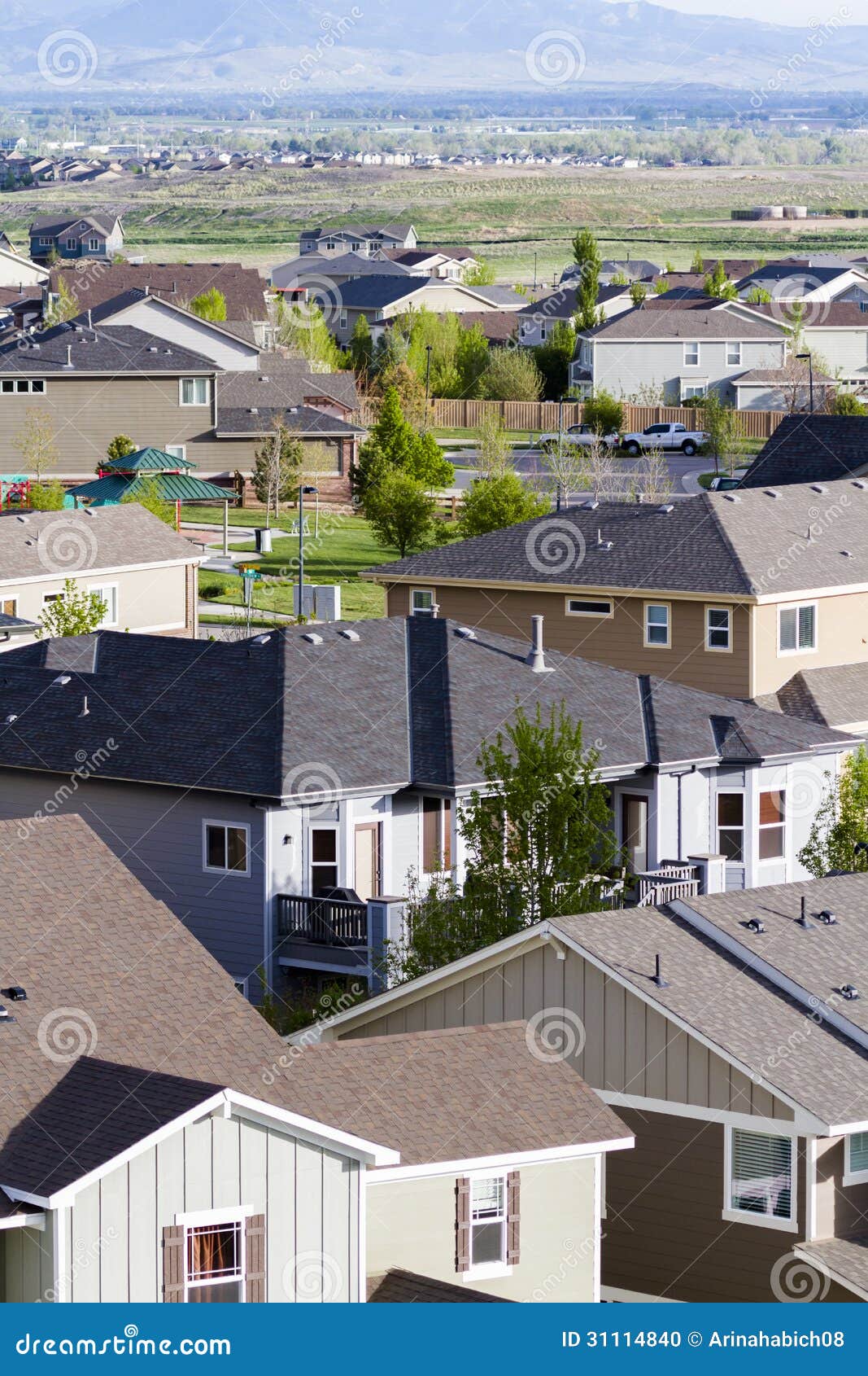 Suburbia stock photo. Image of rocky, summer, suburb - 31114840