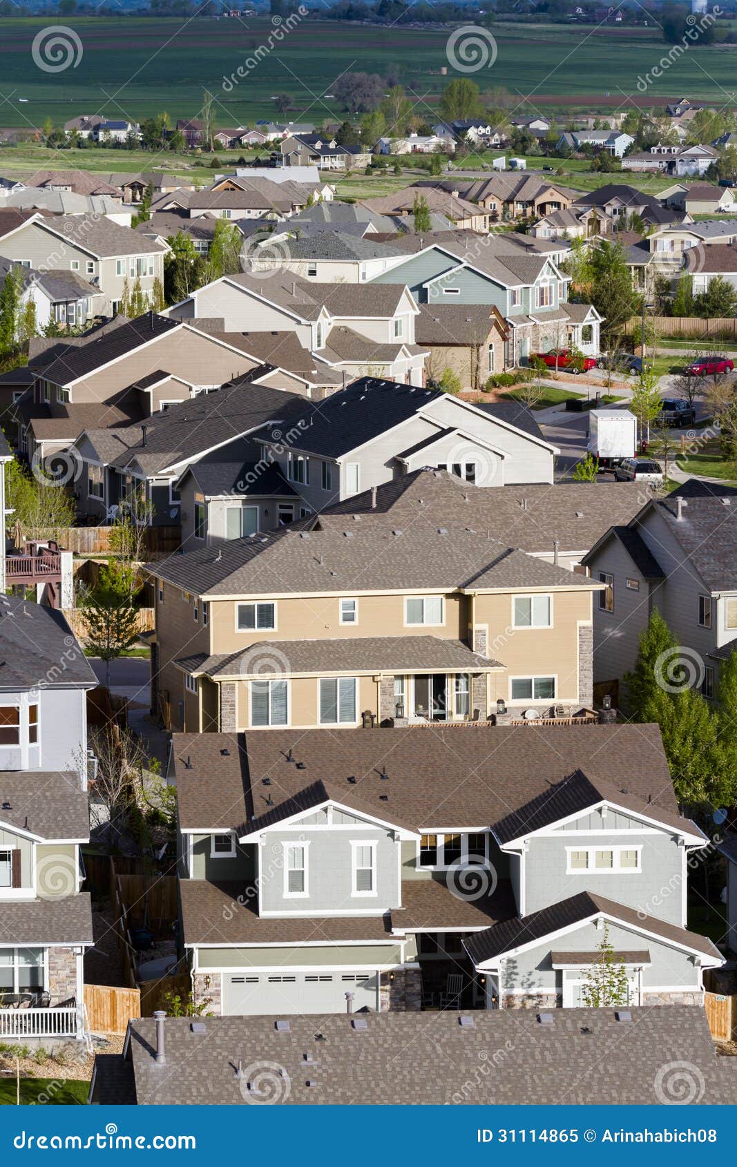 Suburbia stock image. Image of suburbia, town, american - 31114865