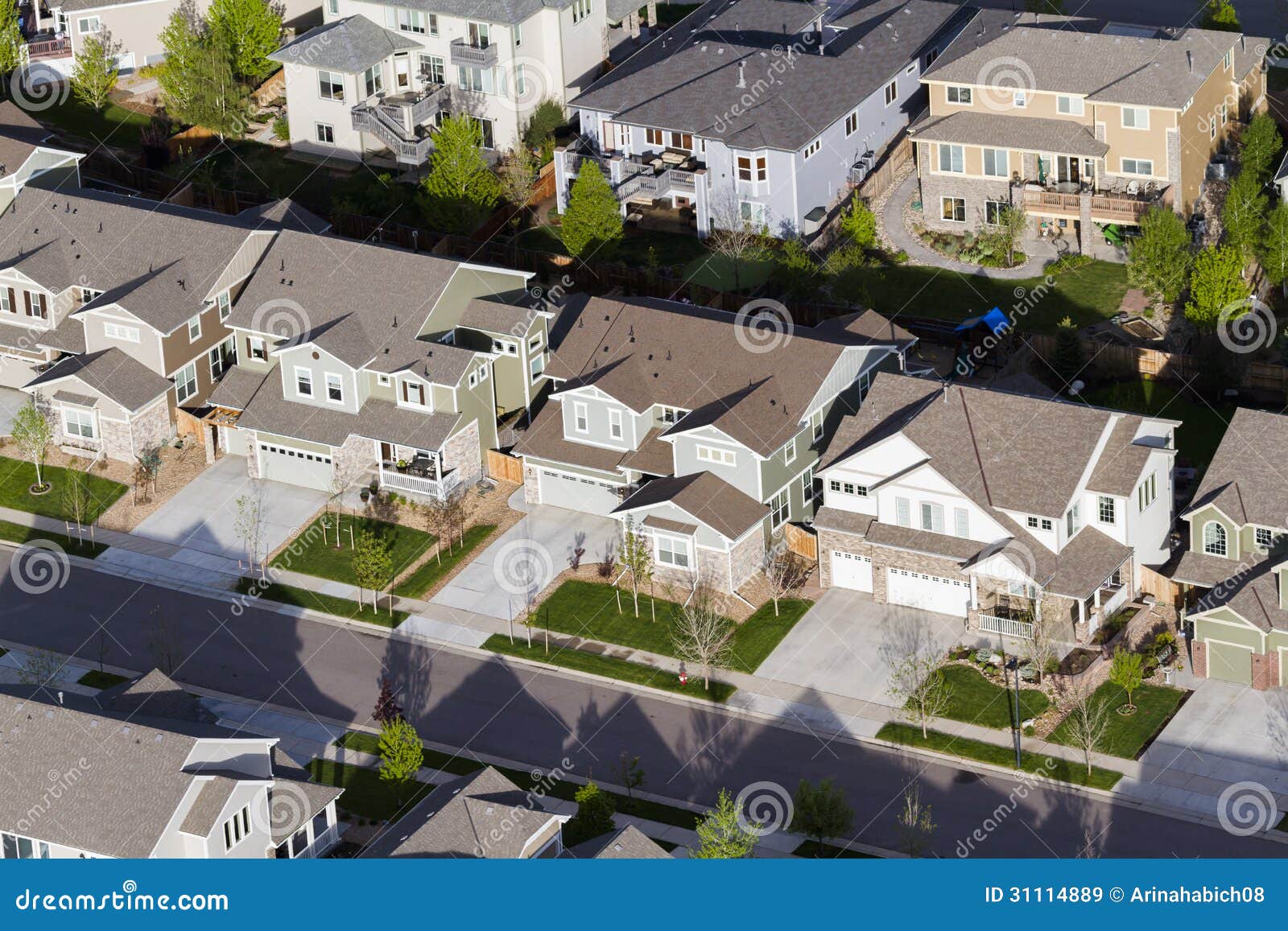 Suburbia stock image. Image of aerial, mountain, residential - 31114889