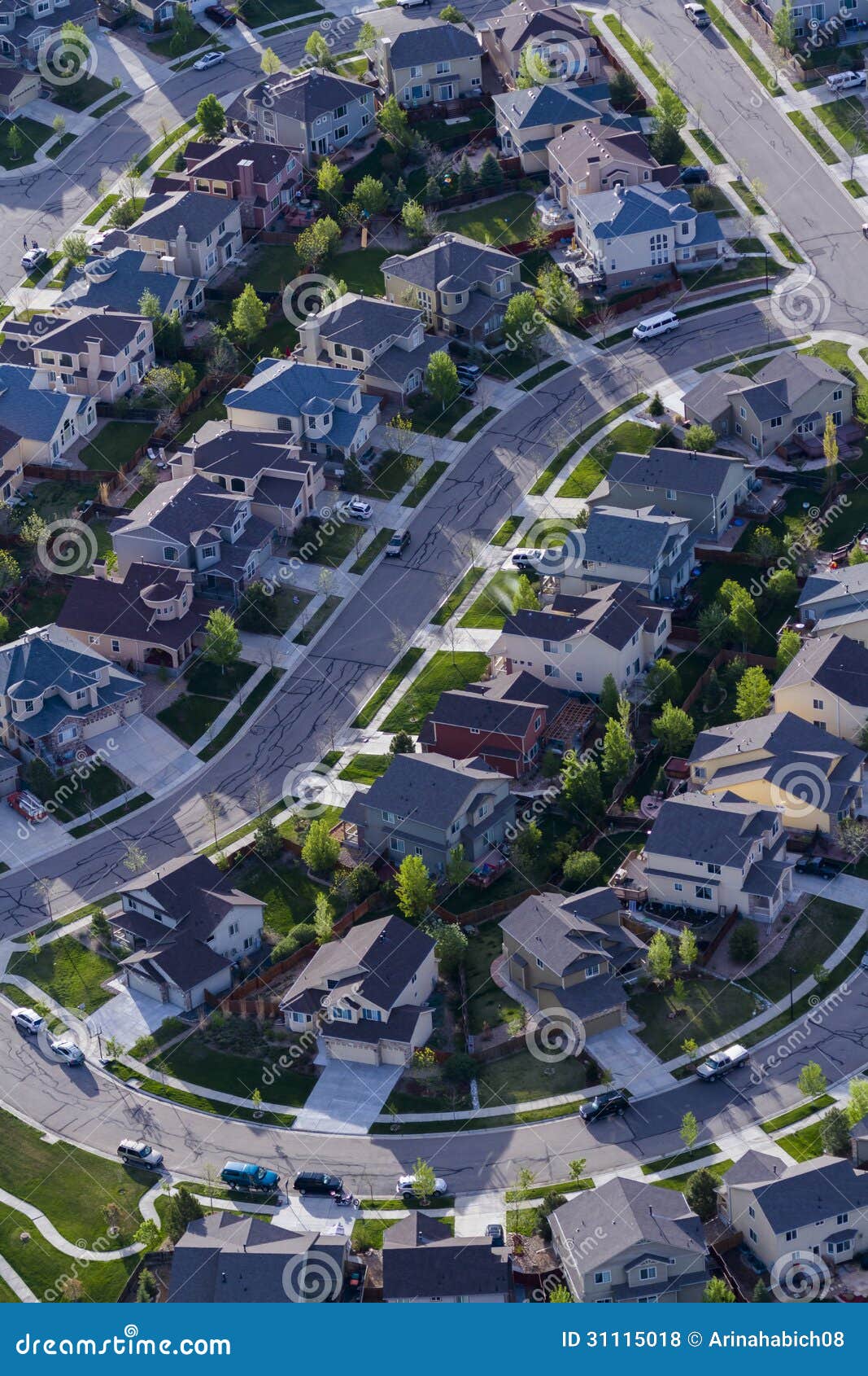 Suburbia stock photo. Image of roof, lawn, town, view - 31115018