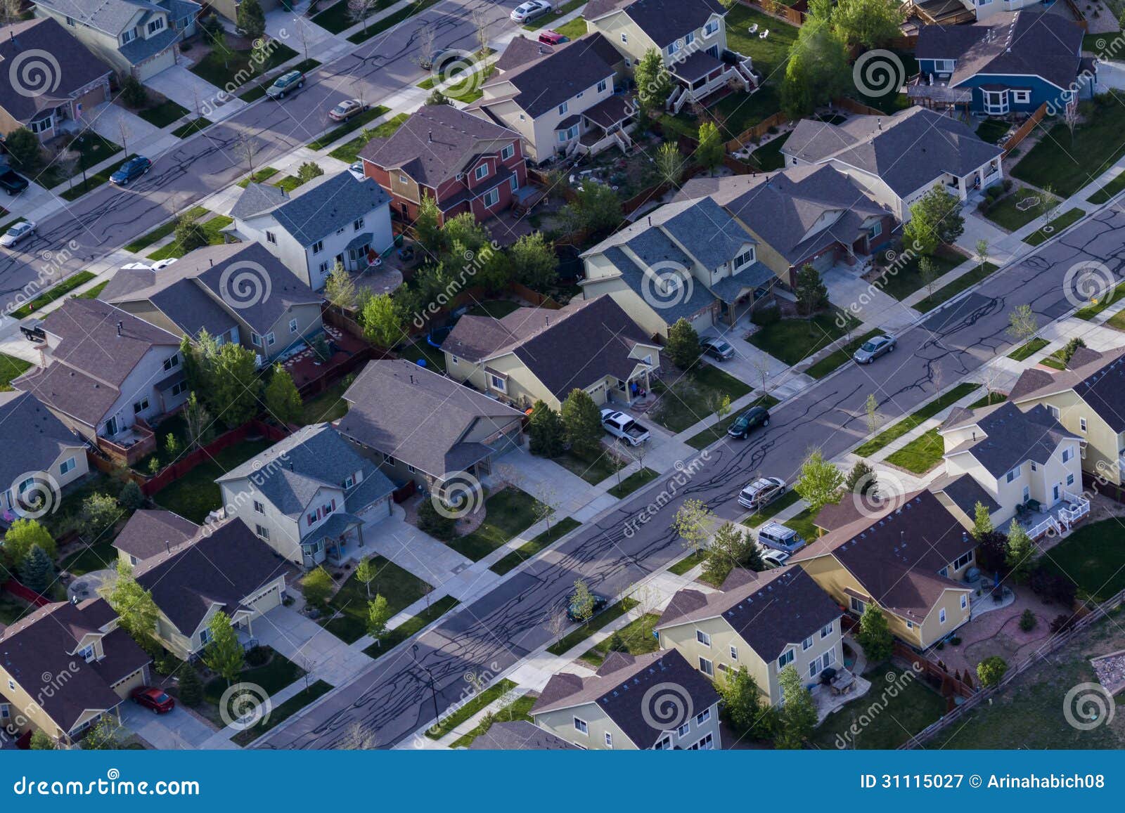 Suburbia stock image. Image of summer, view, suburban - 31115027