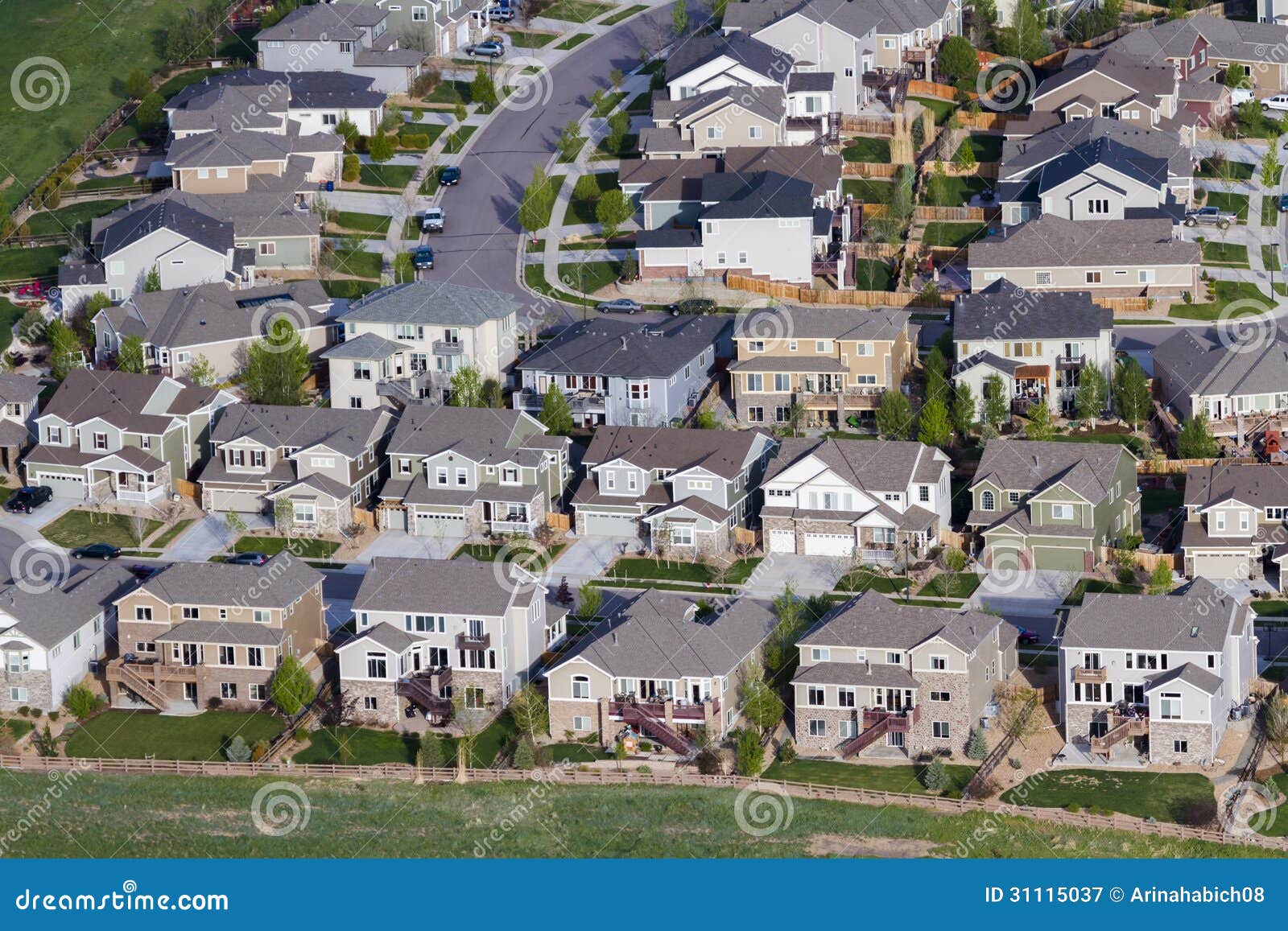Suburbia stock image. Image of aerial, residential, suburbs - 31115037