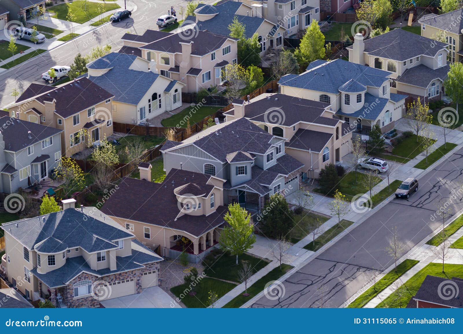 Suburbia stock image. Image of suburbs, rocky, colorado - 31115065