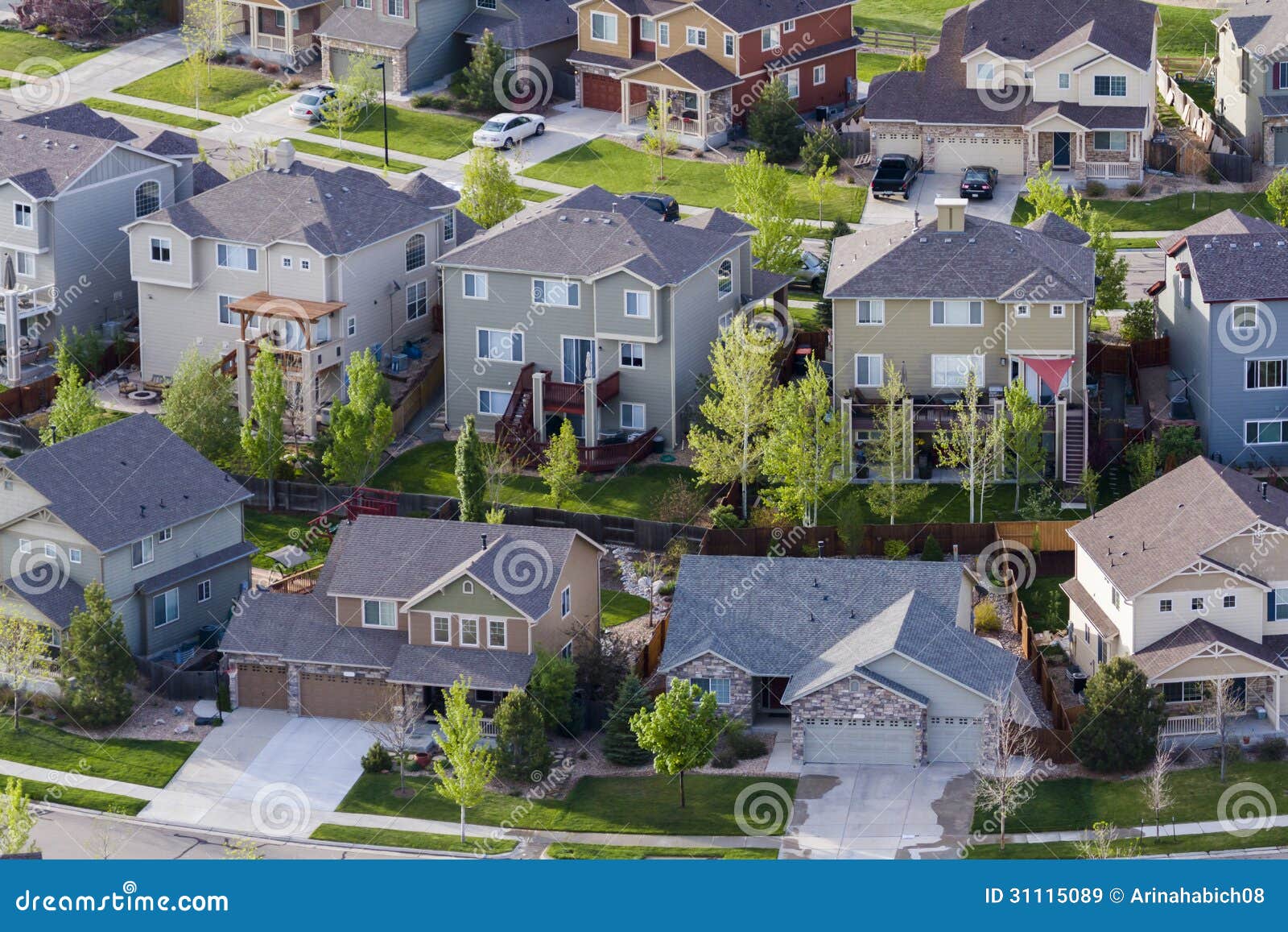 Suburbia stock image. Image of suburbs, mountain, roof - 31115089