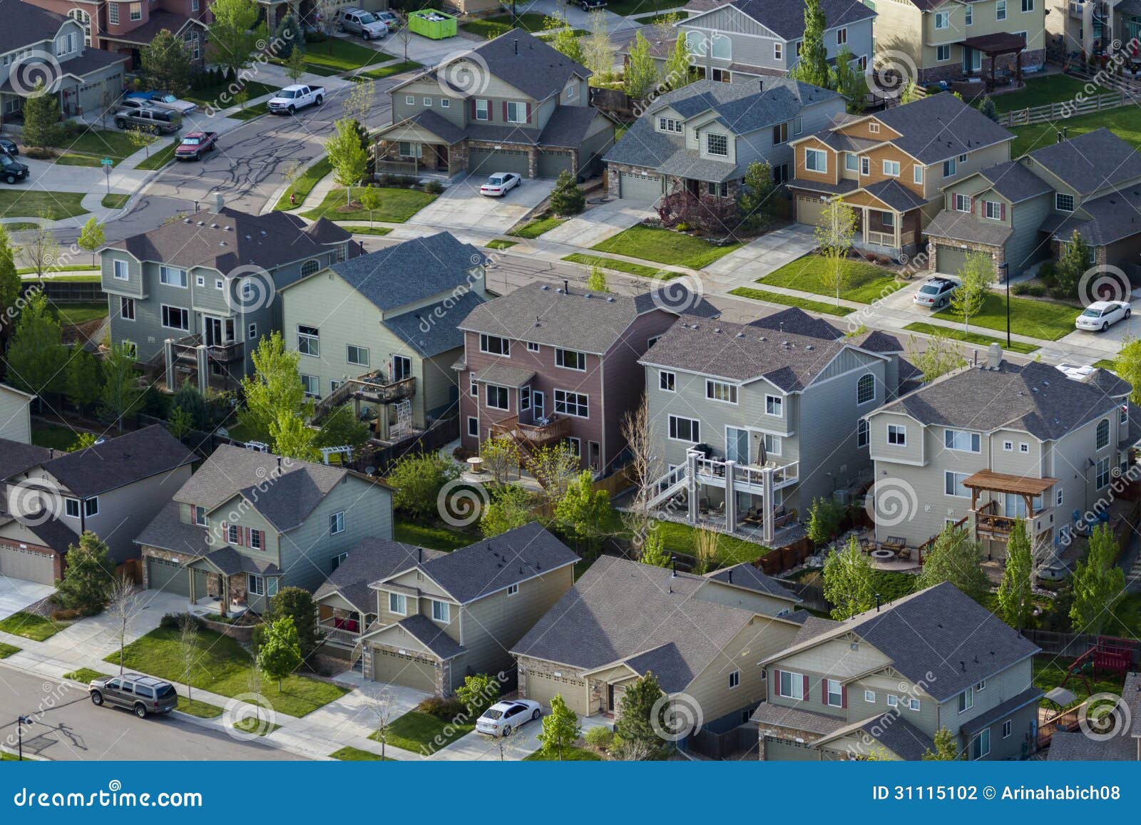 Suburbia stock photo. Image of suburb, american, summer - 31115102
