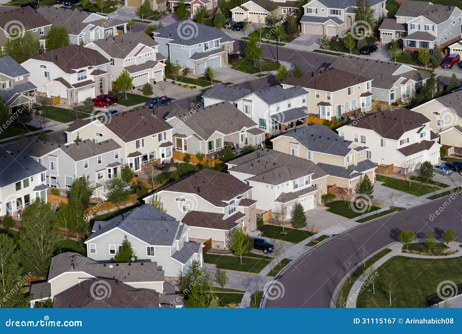 Suburbia stock image. Image of mountain, settlement, aerial - 31115167