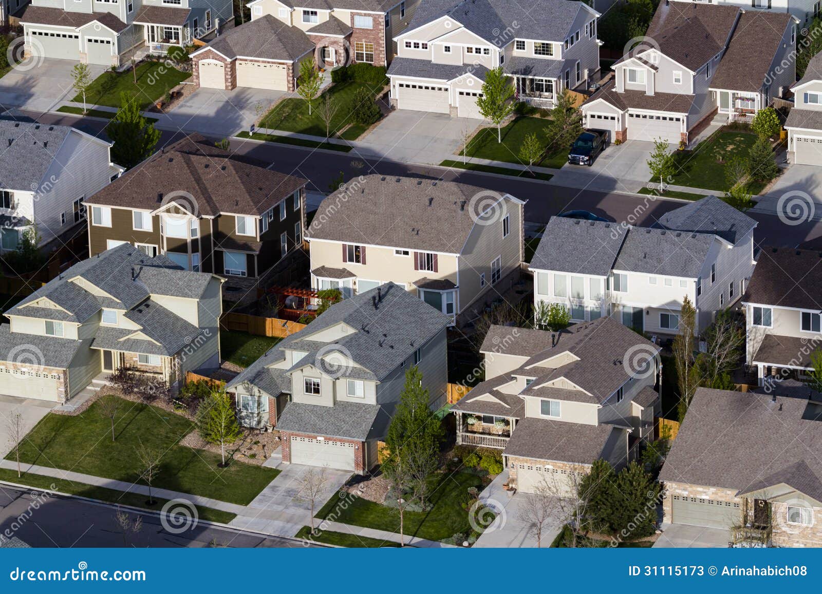 Suburbia stock image. Image of view, american, residential - 31115173