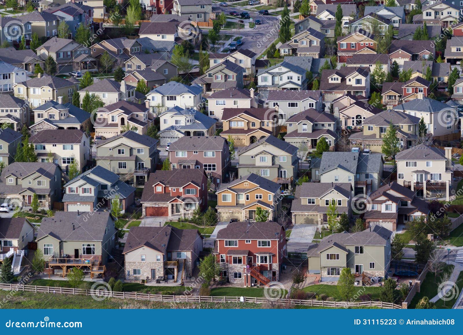 Suburbia stock image. Image of aerial, colorado, suburbs - 31115223