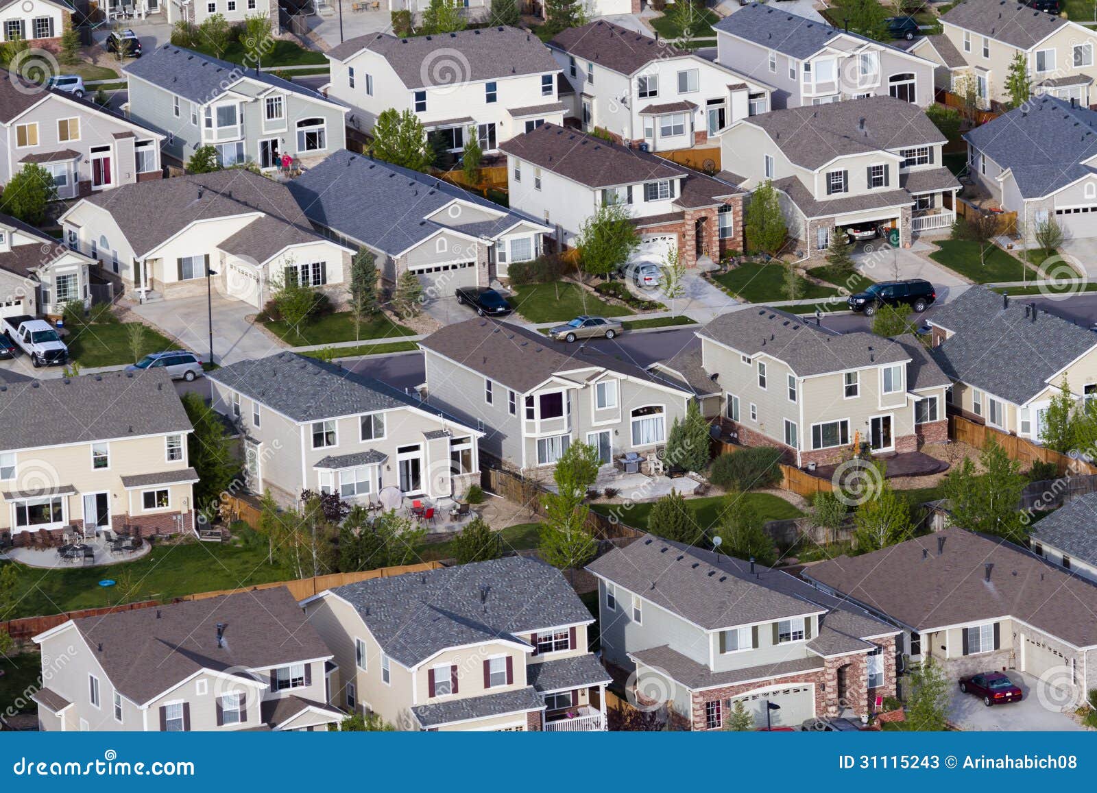 Suburbia stock image. Image of view, suburbs, summer - 31115243