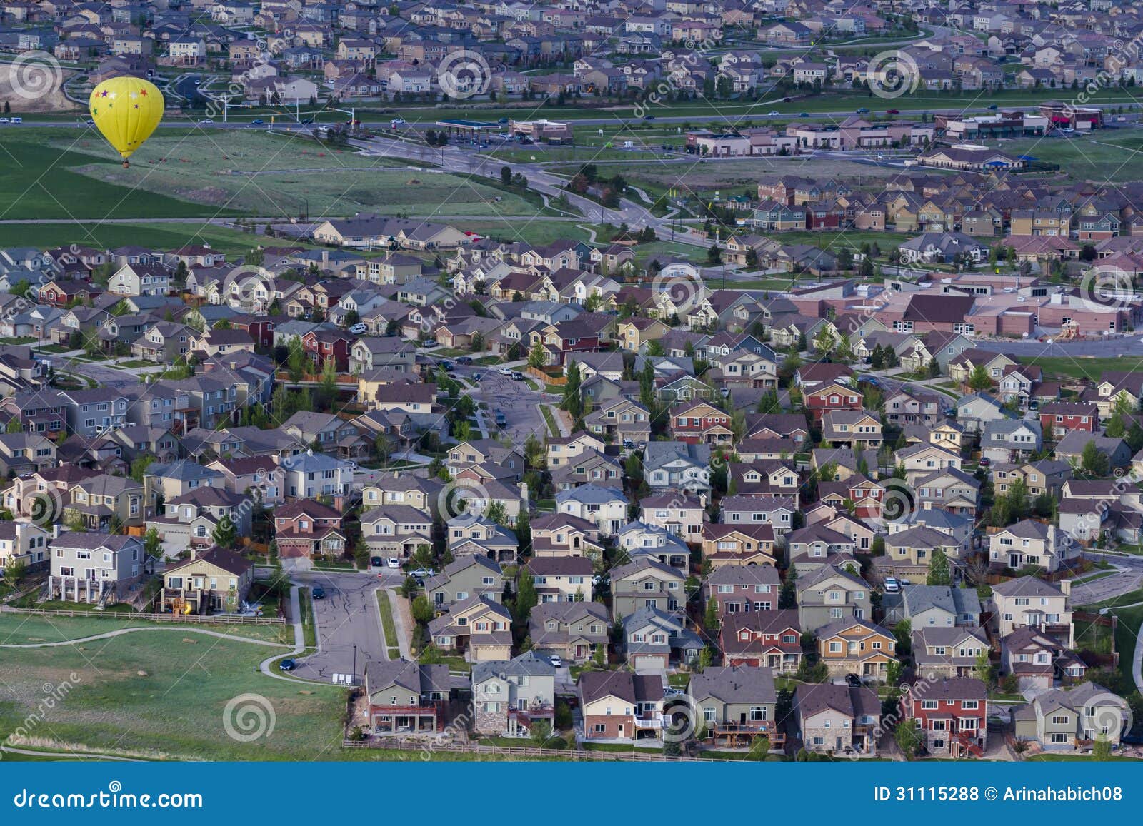Suburbia stock photo. Image of suburbs, colorado, lawn - 31115288