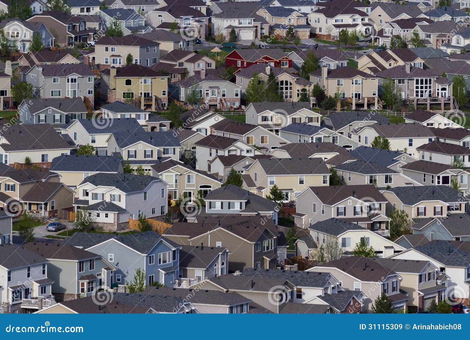 Suburbia stock image. Image of suburbs, view, suburb - 31115309