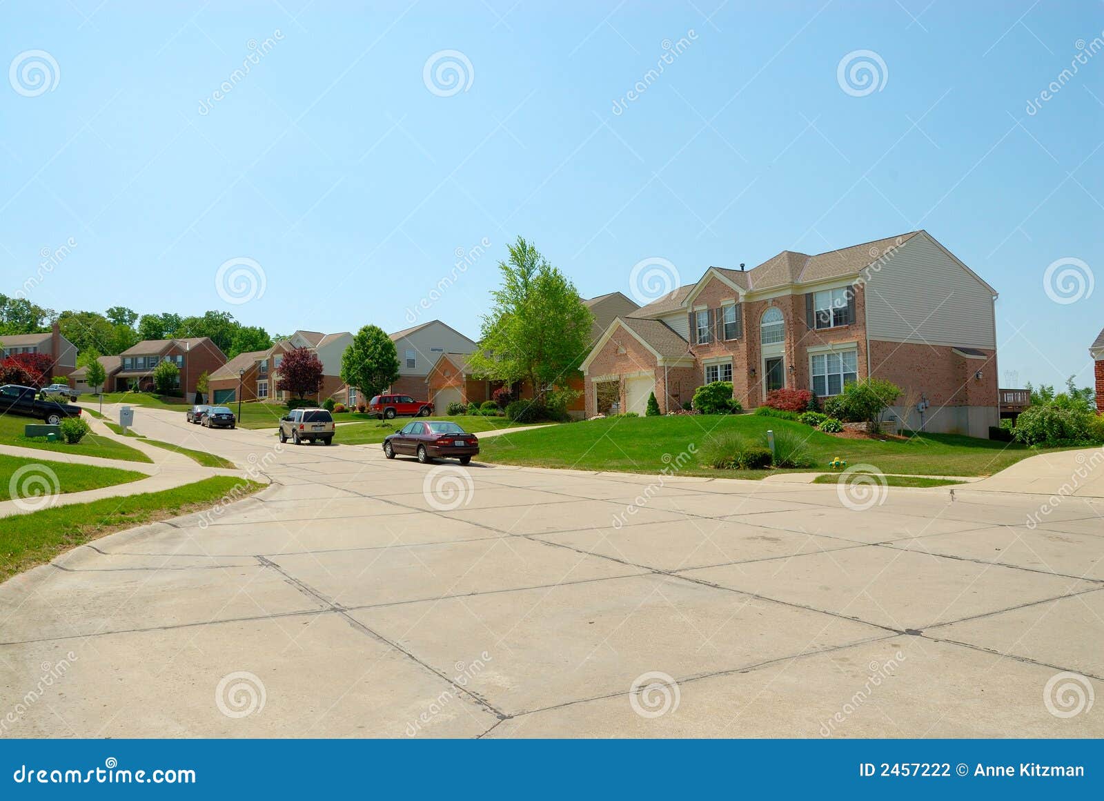 The Suburbs stock photo. Image of upscale, community, residential - 2457222