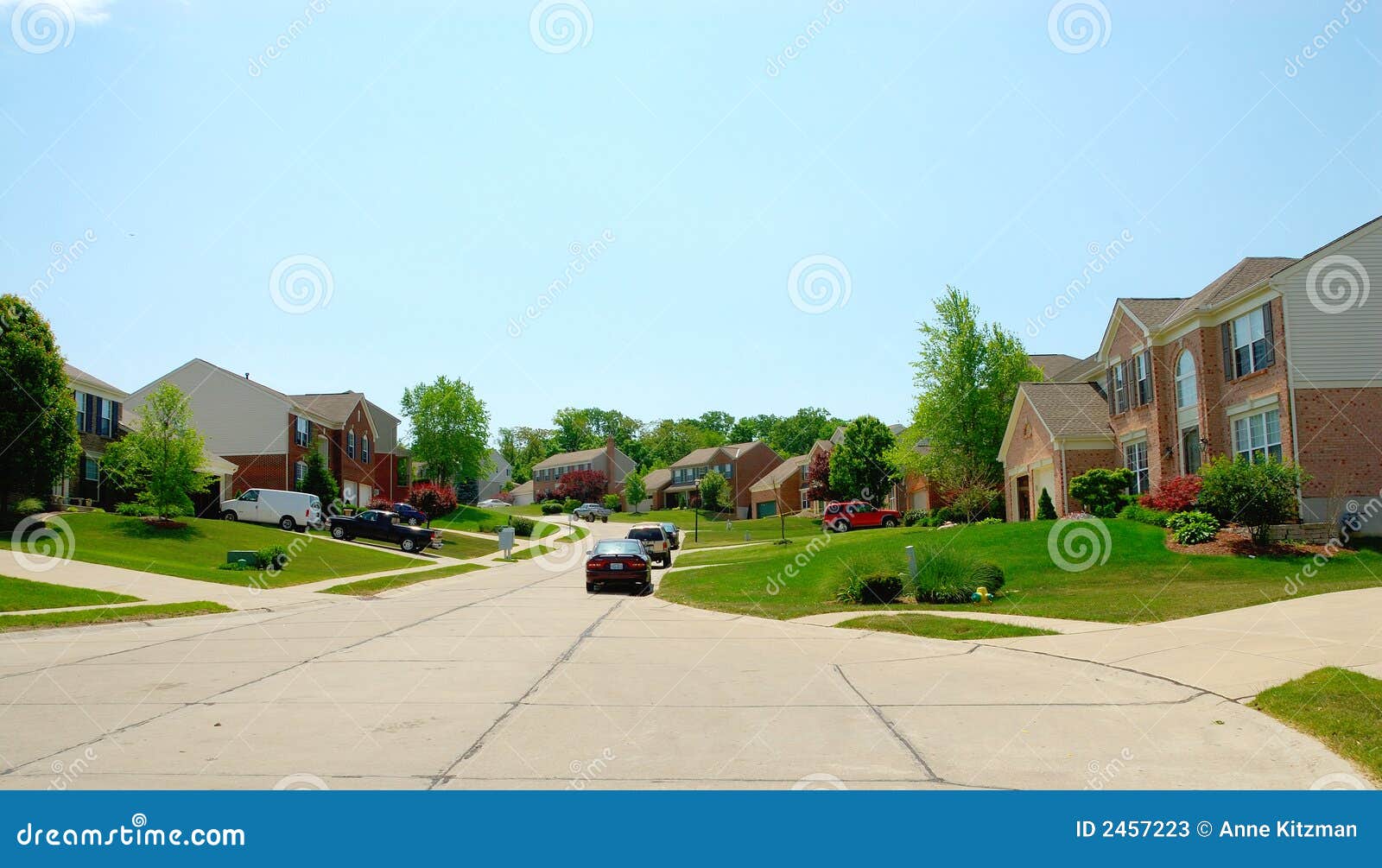The Suburbs stock image. Image of upscale, summer, home - 2457223
