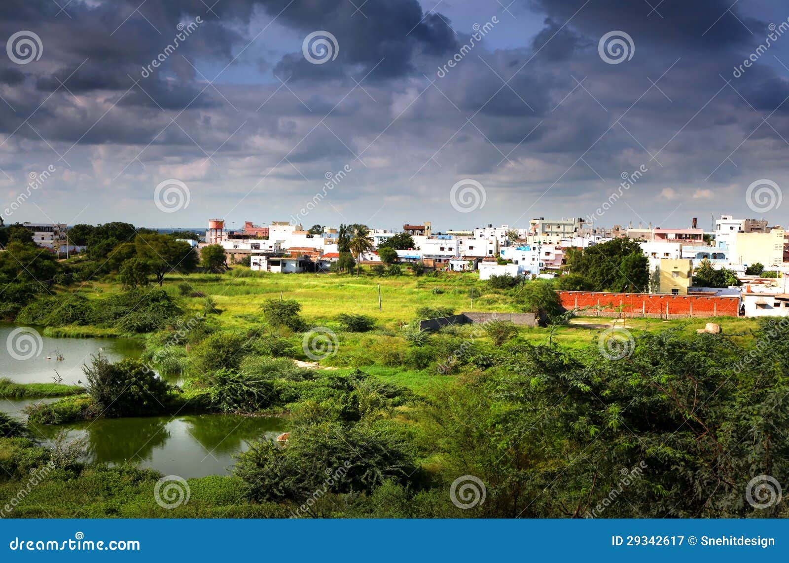 Suburbs of Hyderabad india stock image. Image of evening - 29342617