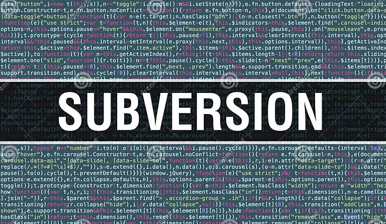 Subversion Text Written on Programming Code Abstract Technology ...