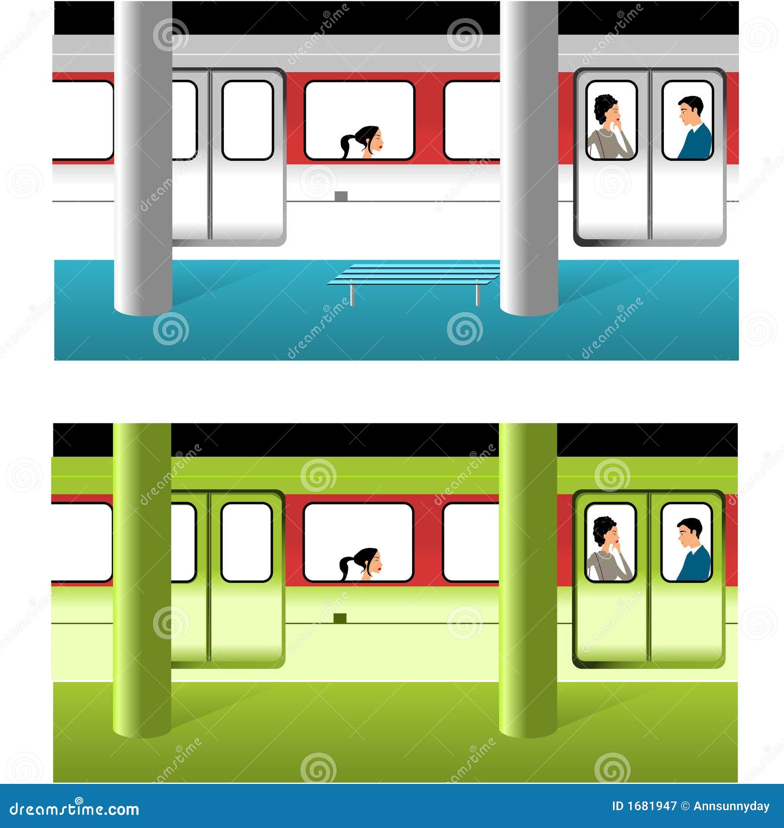 Subway stock illustration. Illustration of city, transport - 1681947