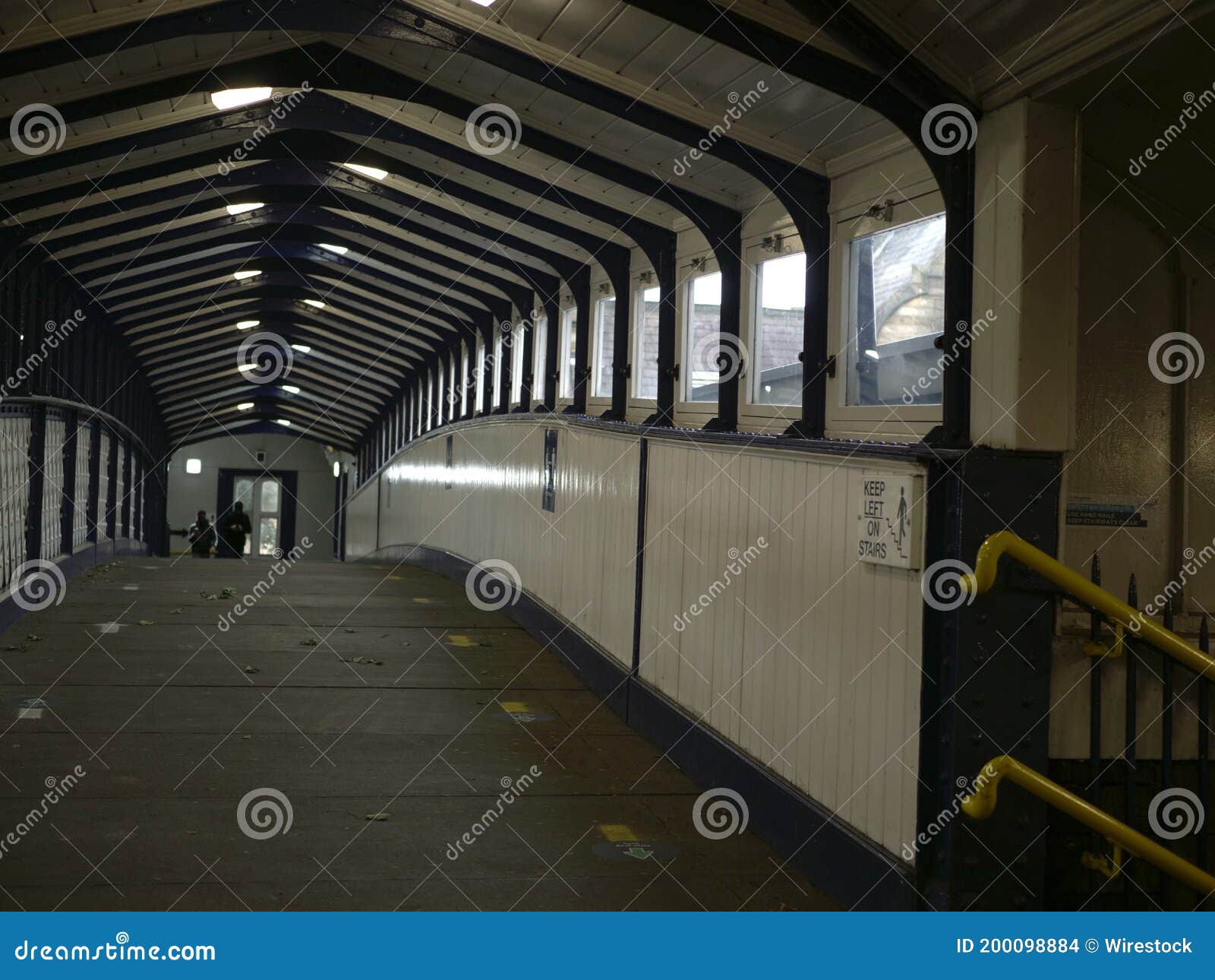 Subway Access To Footbridge Stock Photo - Image of stairs ...