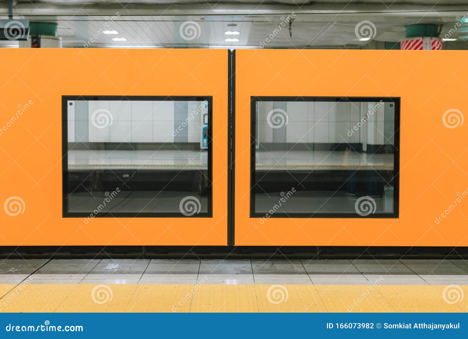 Subway Automatic Sliding Gate Door. Stock Photo - Image of automatic ...
