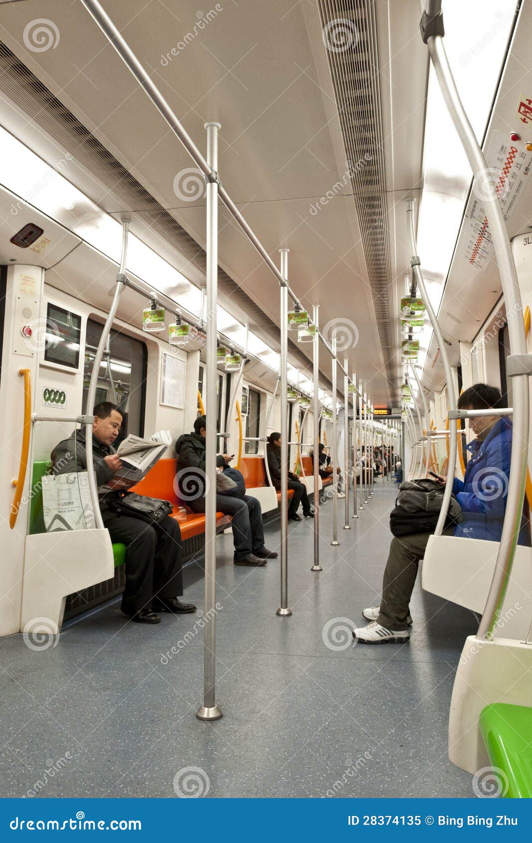 The subway car editorial image. Image of bright, subway - 28374135