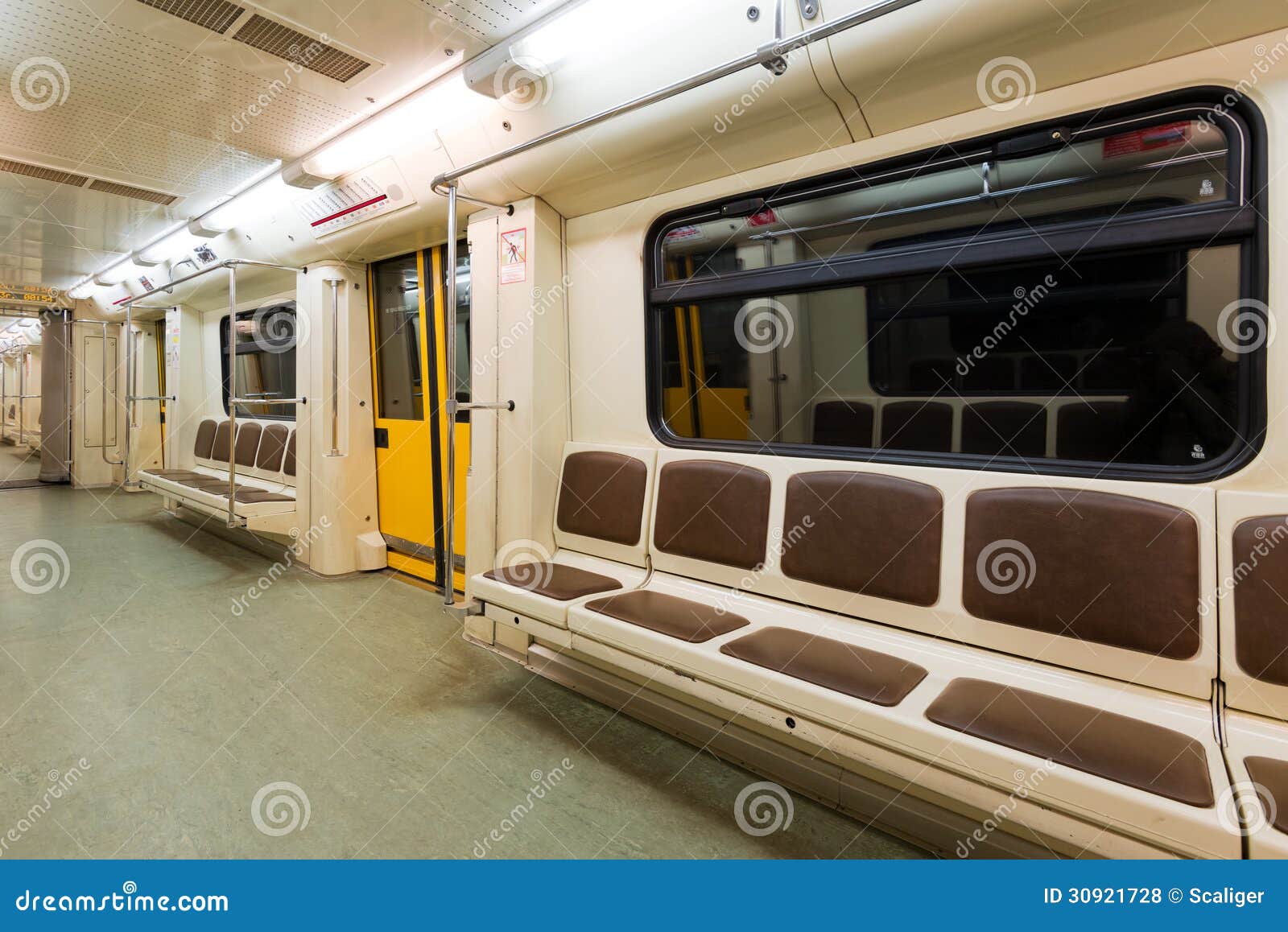 Subway car stock photo. Image of inside, compartment - 30921728