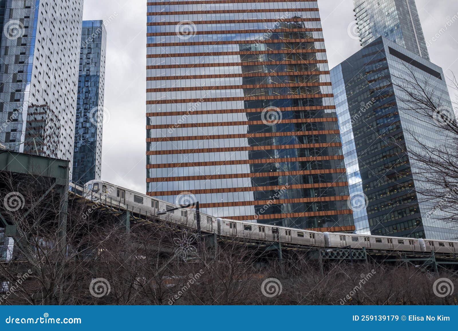 Subway in the city stock image. Image of structure, elevated - 259139179