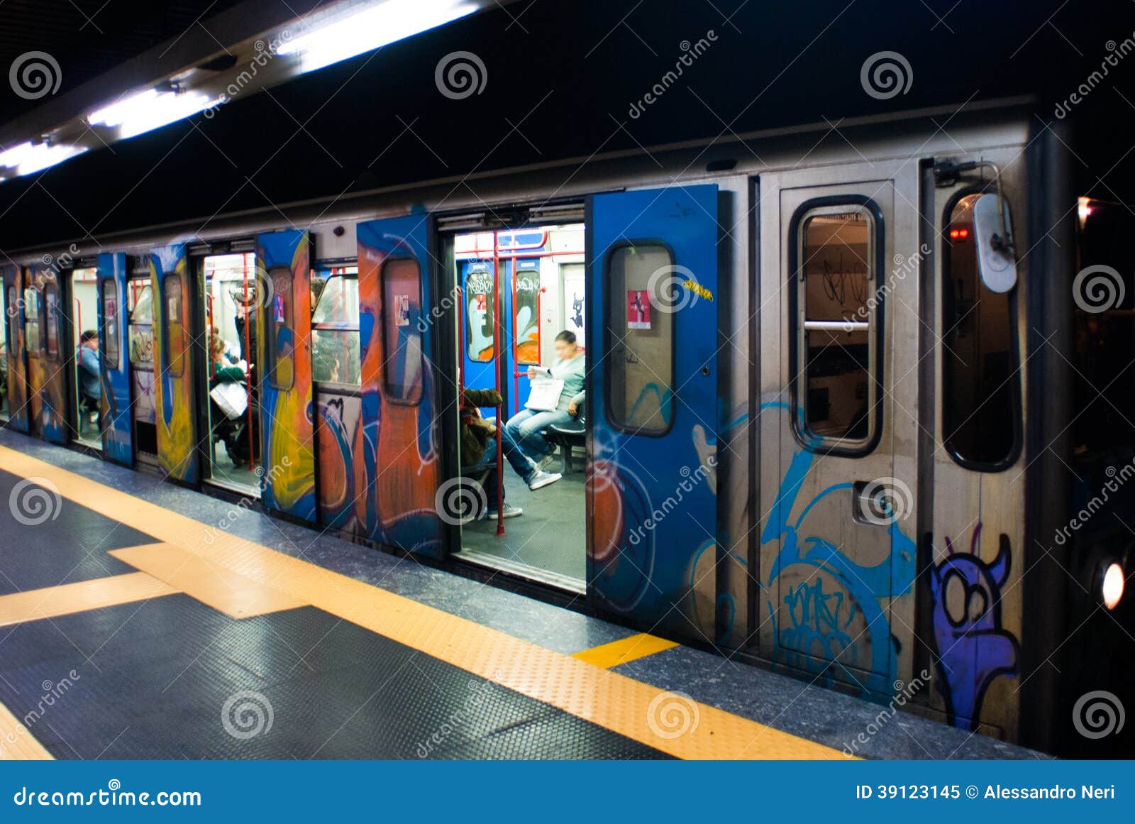 Subway coach at station editorial image. Image of line - 39123145