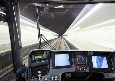 Subway cockpit stock image. Image of cockpit, speed, tram - 19105221