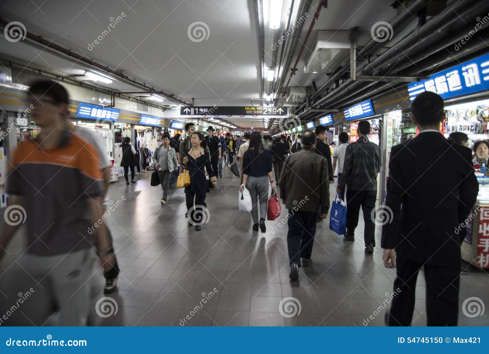 Crowded subway tunnel editorial image. Image of money - 54745150