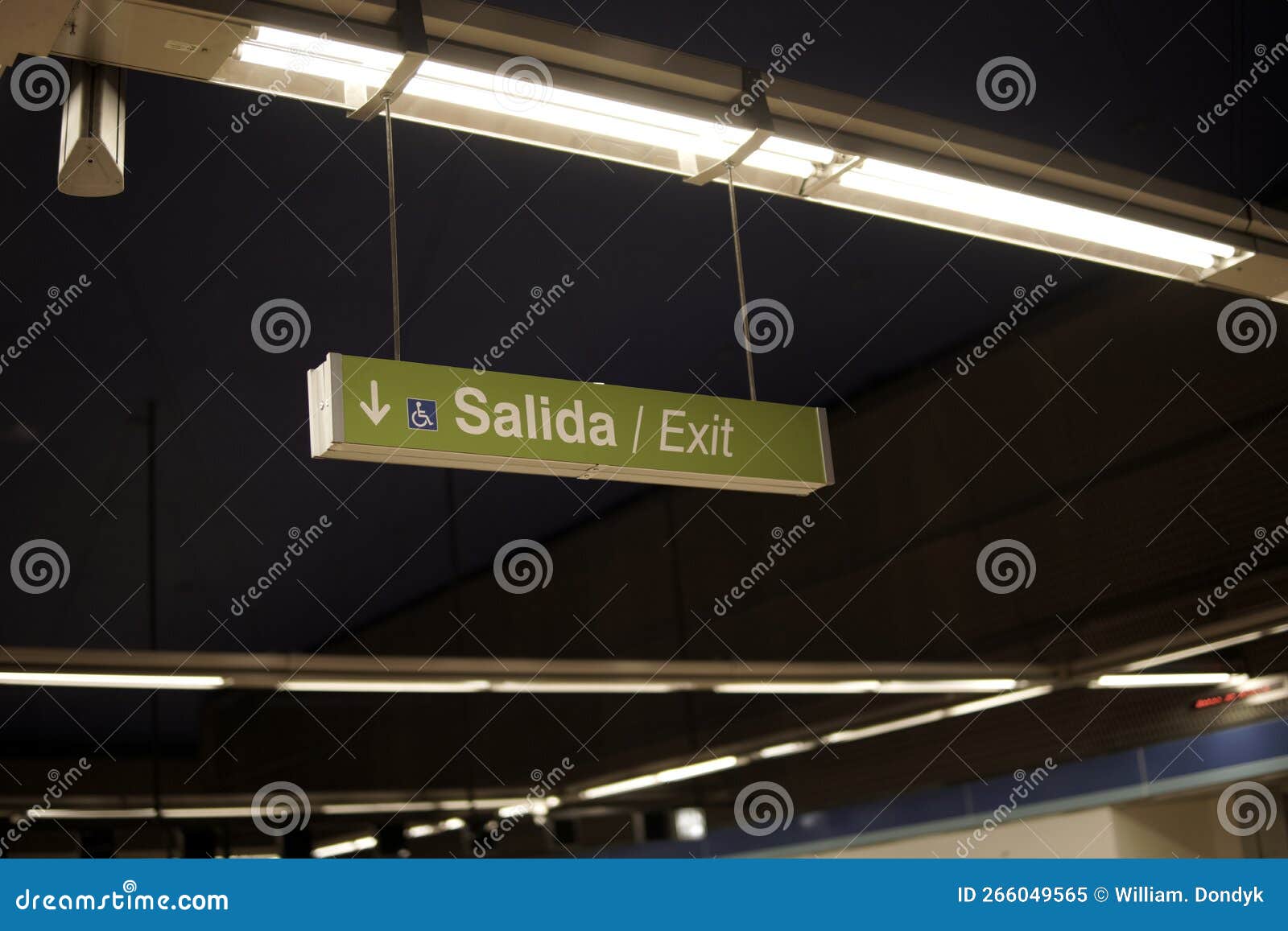 Exit Sign on January 8, 2023 in Madrid Spain Editorial Image - Image of ...