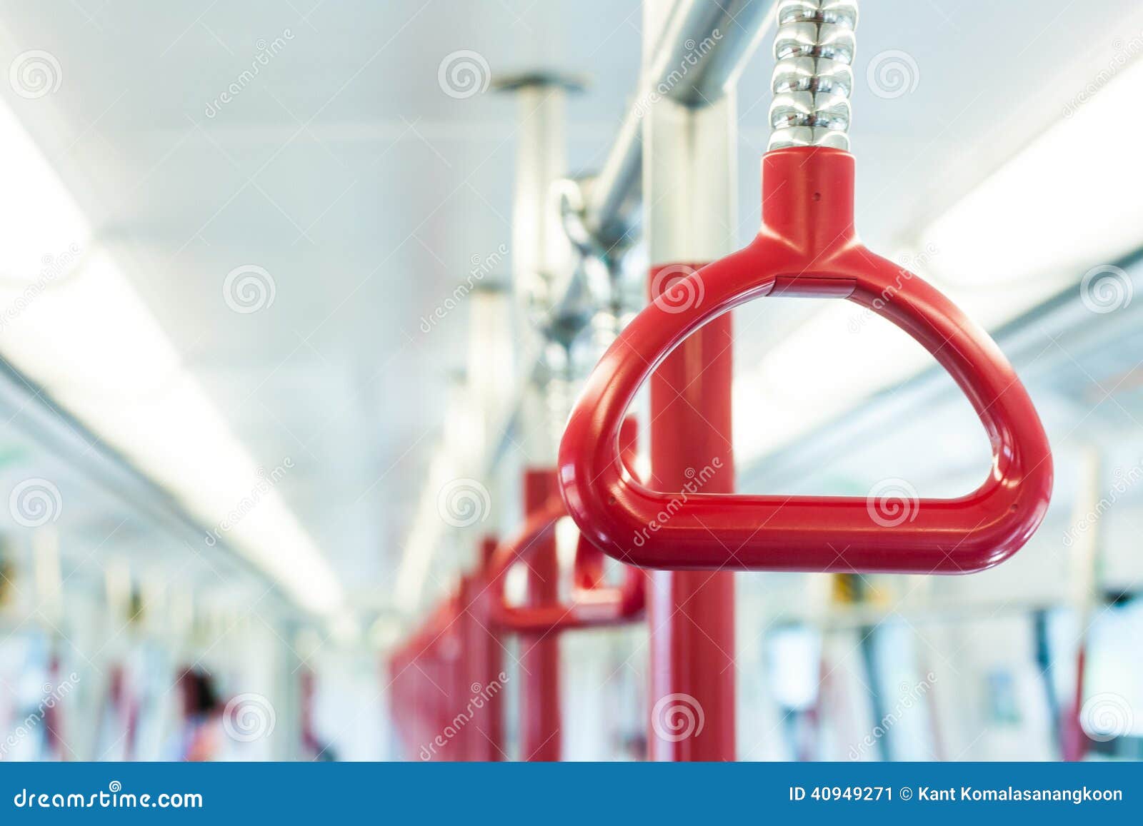 Subway handrail stock image. Image of color, interior - 40949271