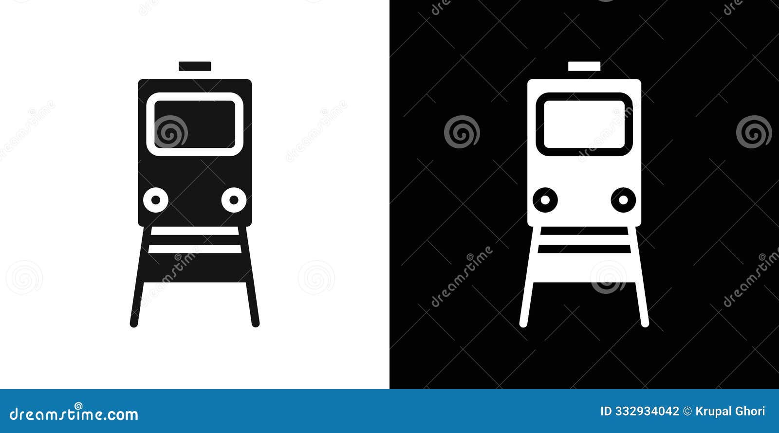 Subway Icon Black And White Vector Outline Sign | CartoonDealer.com ...