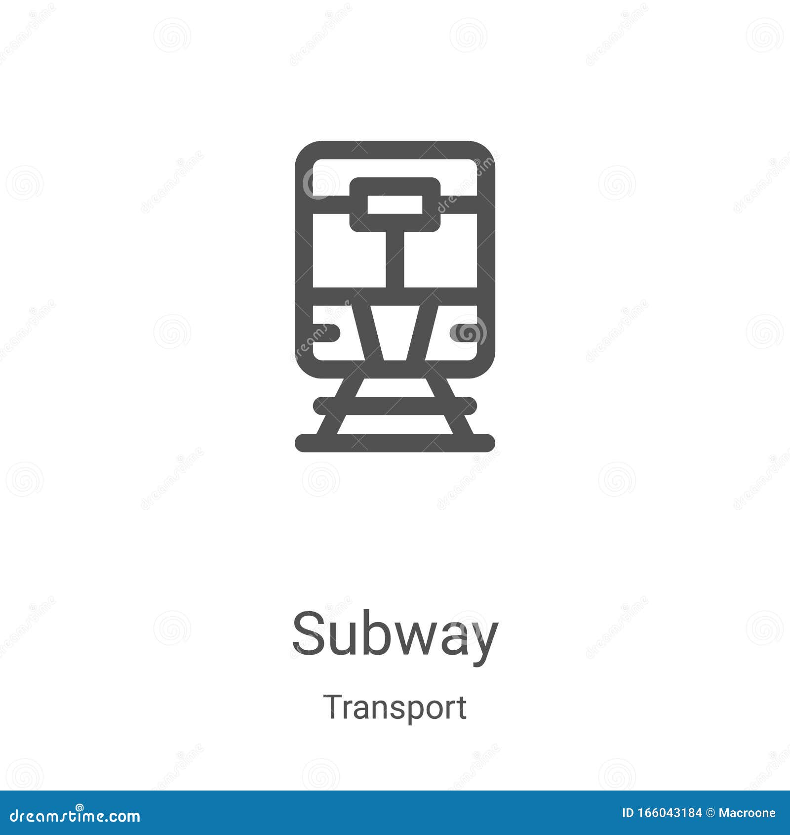 Subway Icon Vector from Transport Collection. Thin Line Subway Outline ...