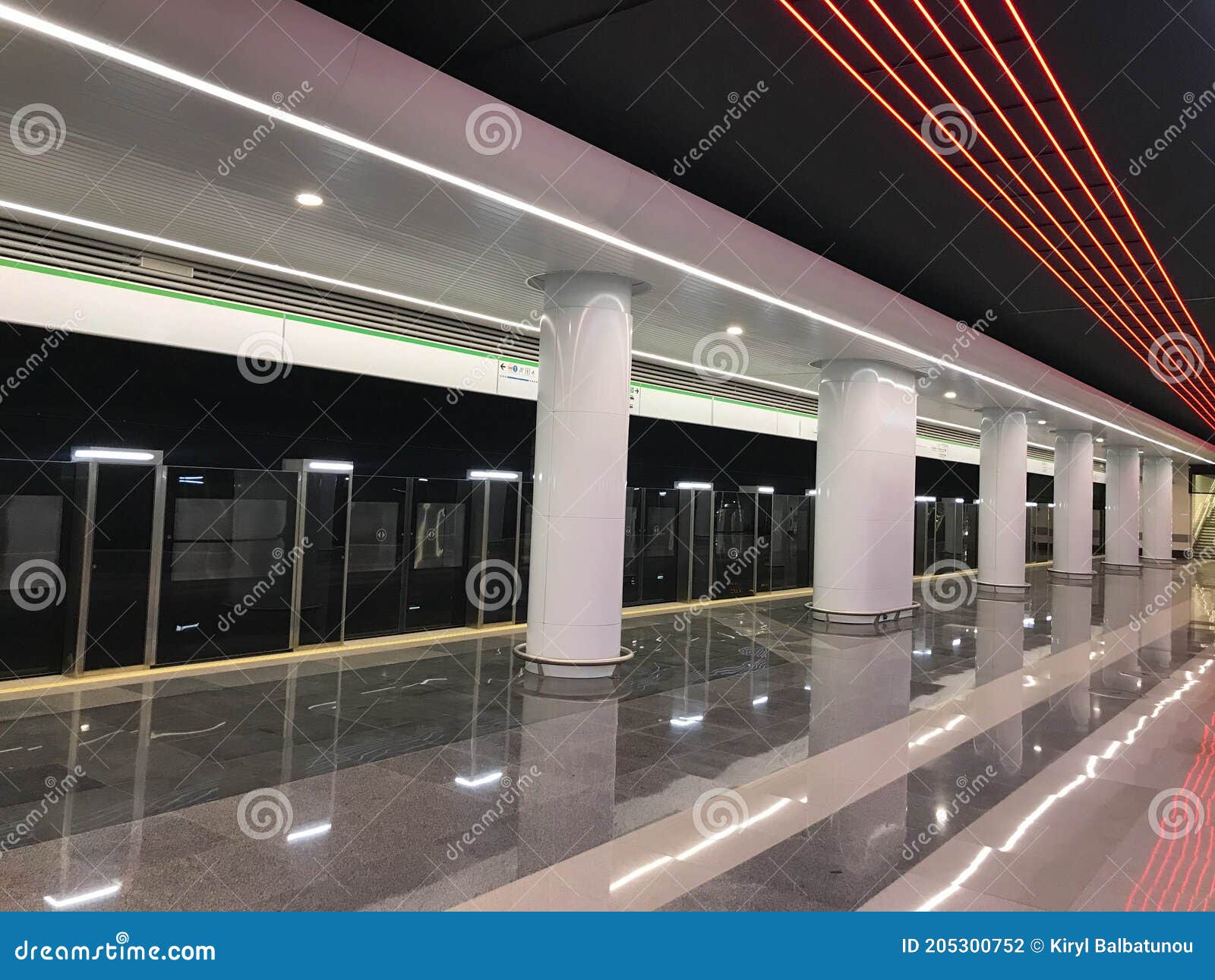 Subway with Increased Security. New Metro Stations with a Door Non ...