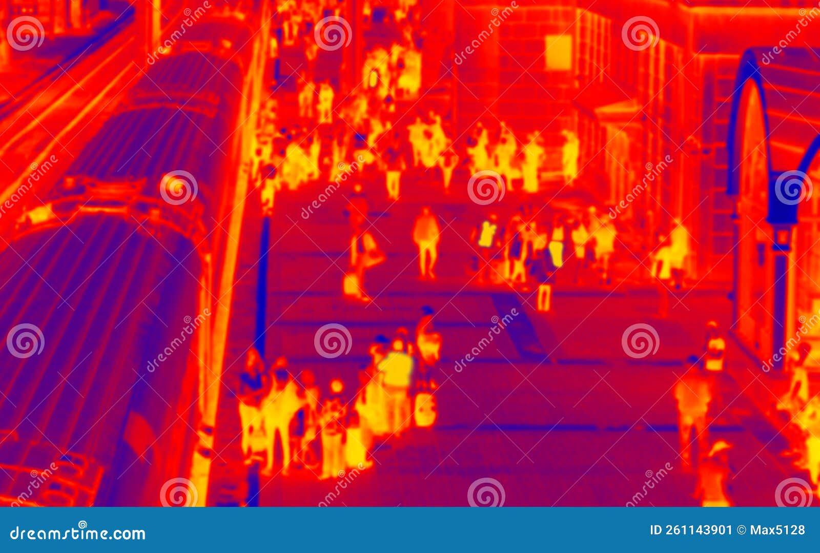 Subway, infrared stock image. Image of bolometer, detector - 261143901